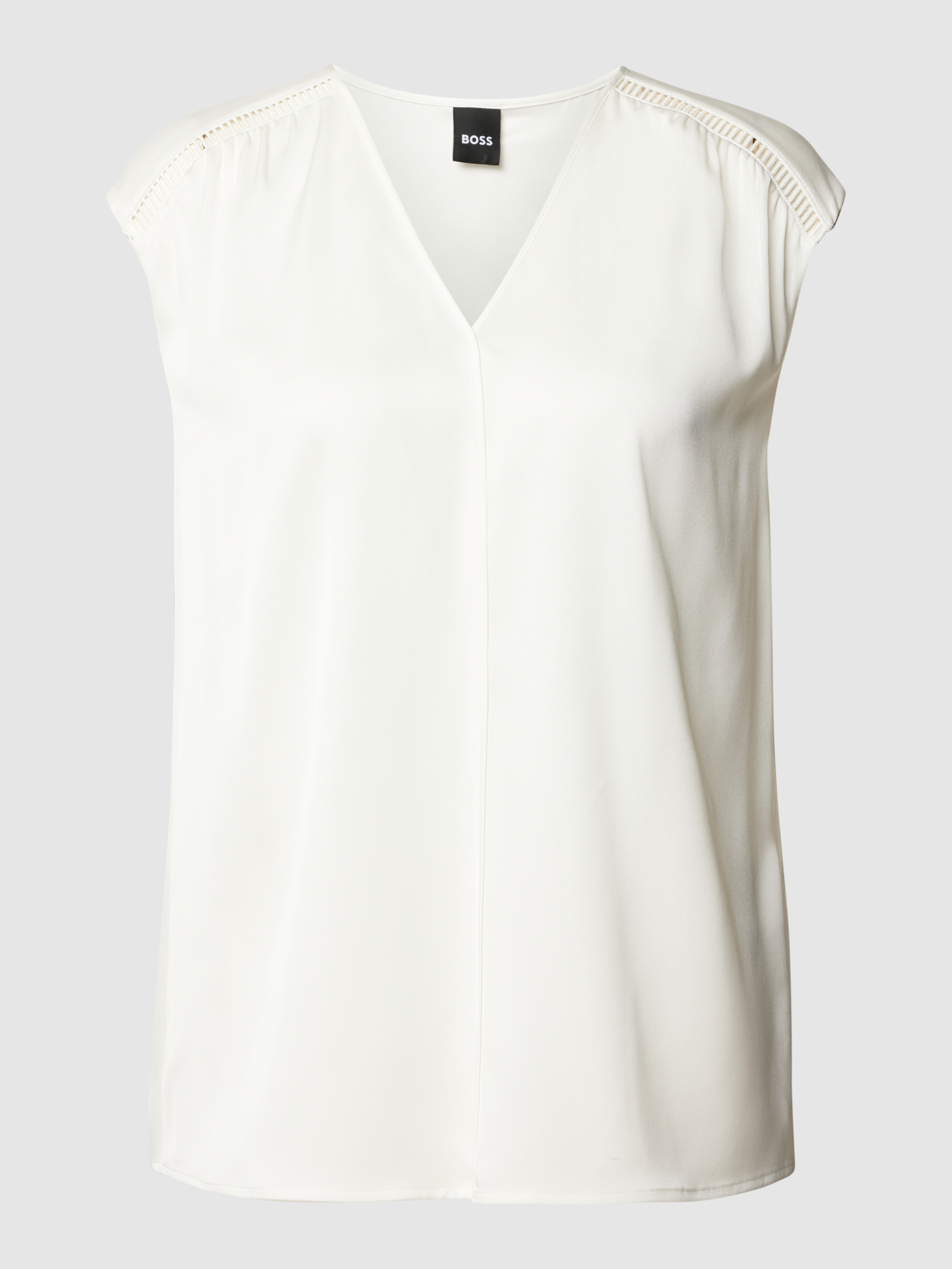 BOSS Blouse in mouwloos design, model 'Binadi' in offwhite online kopen ...
