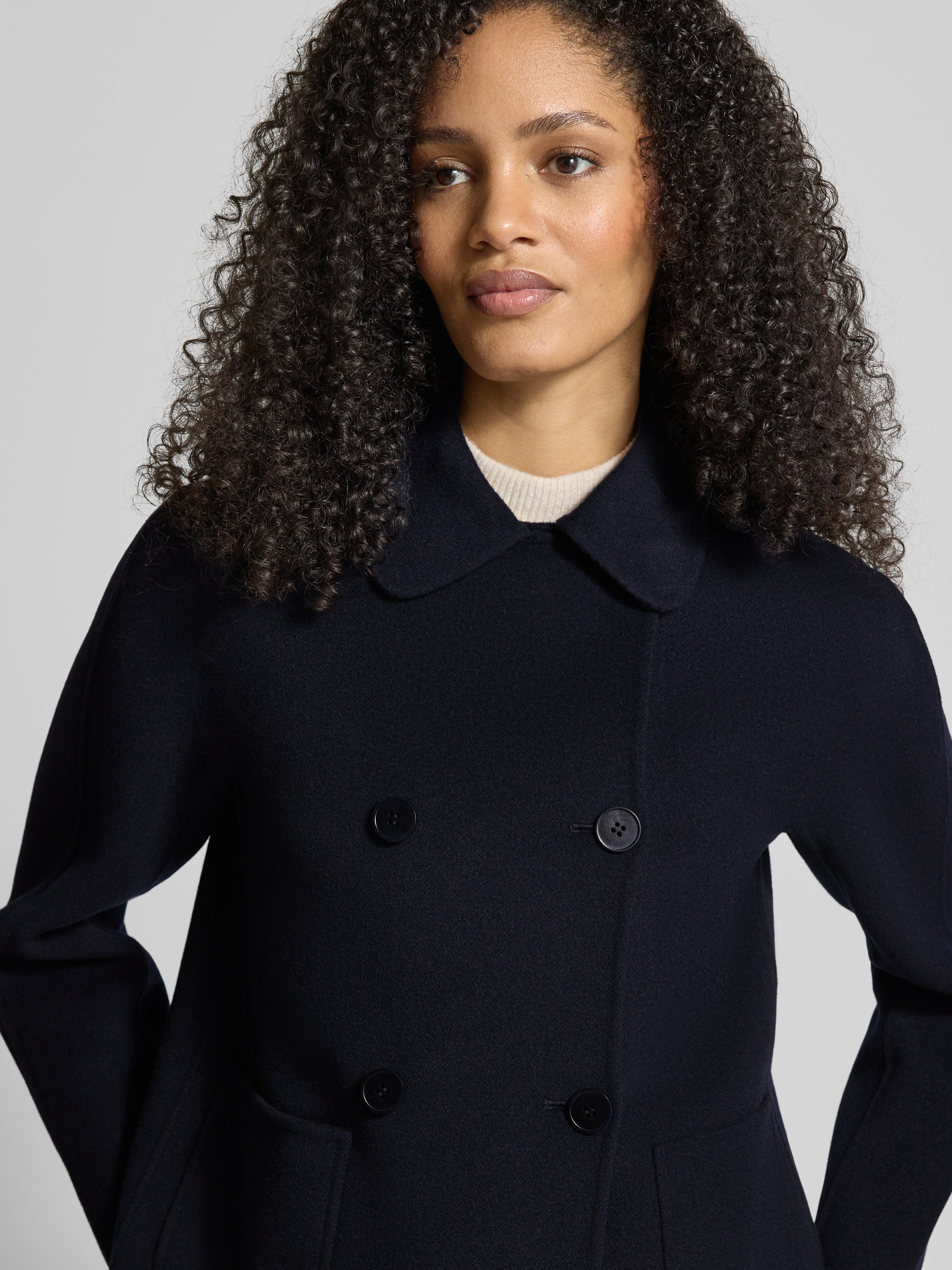 Max Mara Studio Boxy Fit Wolljacke mit Seide- und Kaschmir-Anteil ...