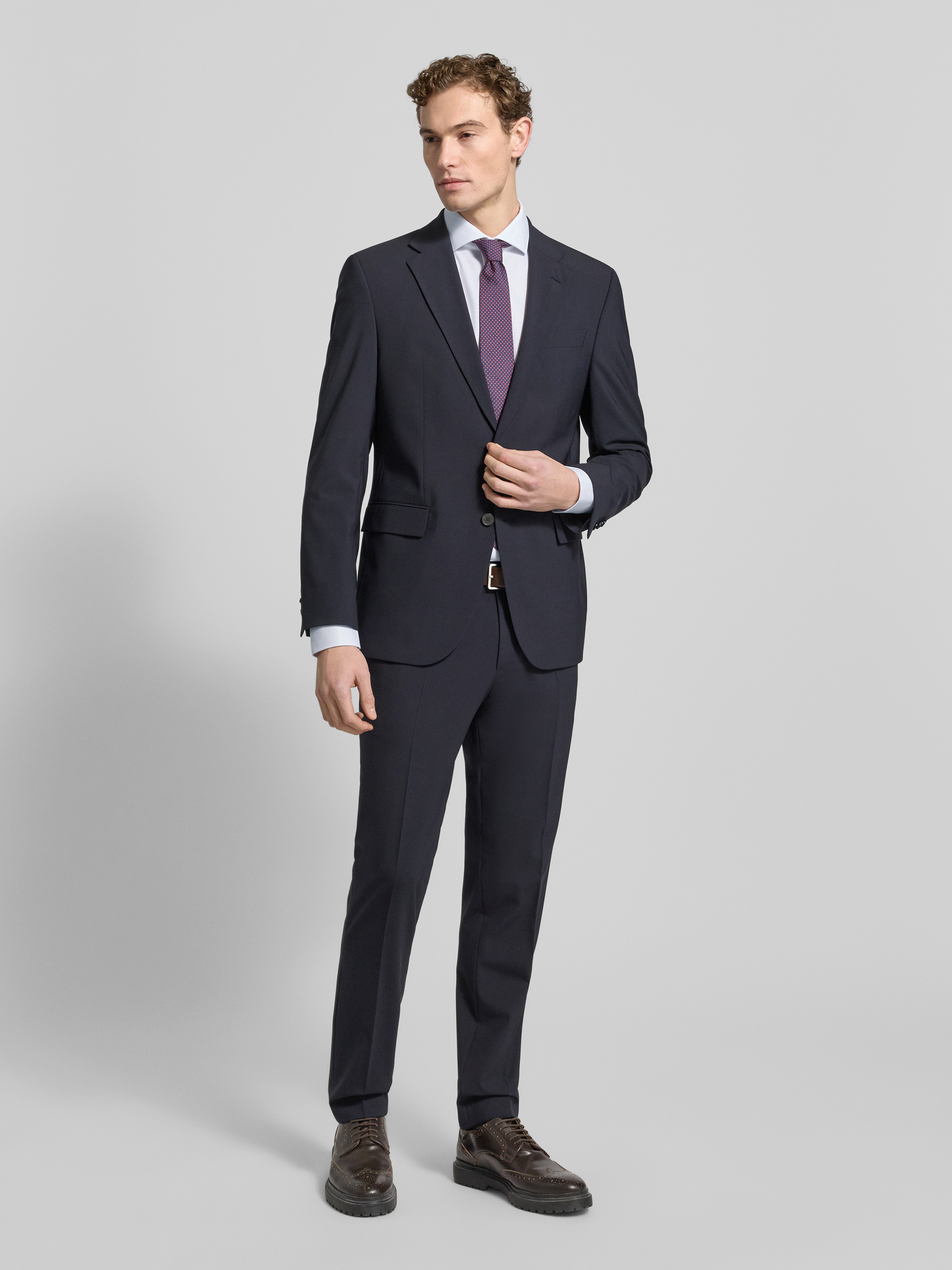 Kup online Jake*s Koszula biznesowa o kroju slim fit z bardzo długim ...