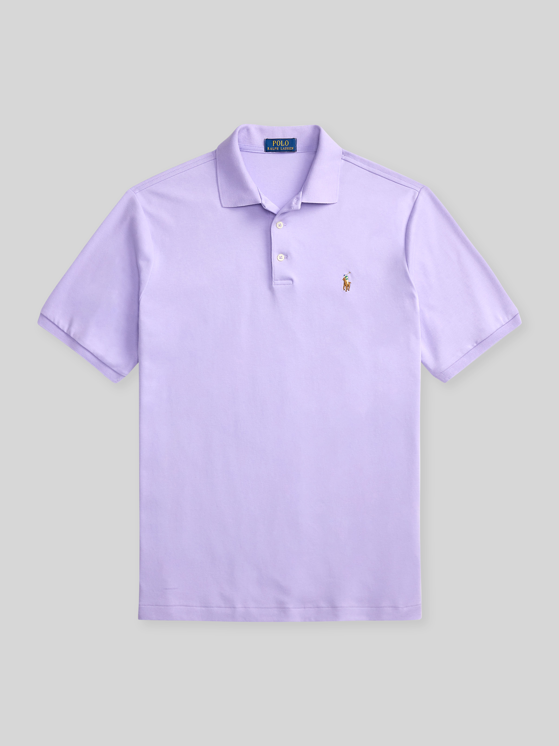 Polo Ralph Lauren Regular fit poloshirt van puur katoen in violet ...