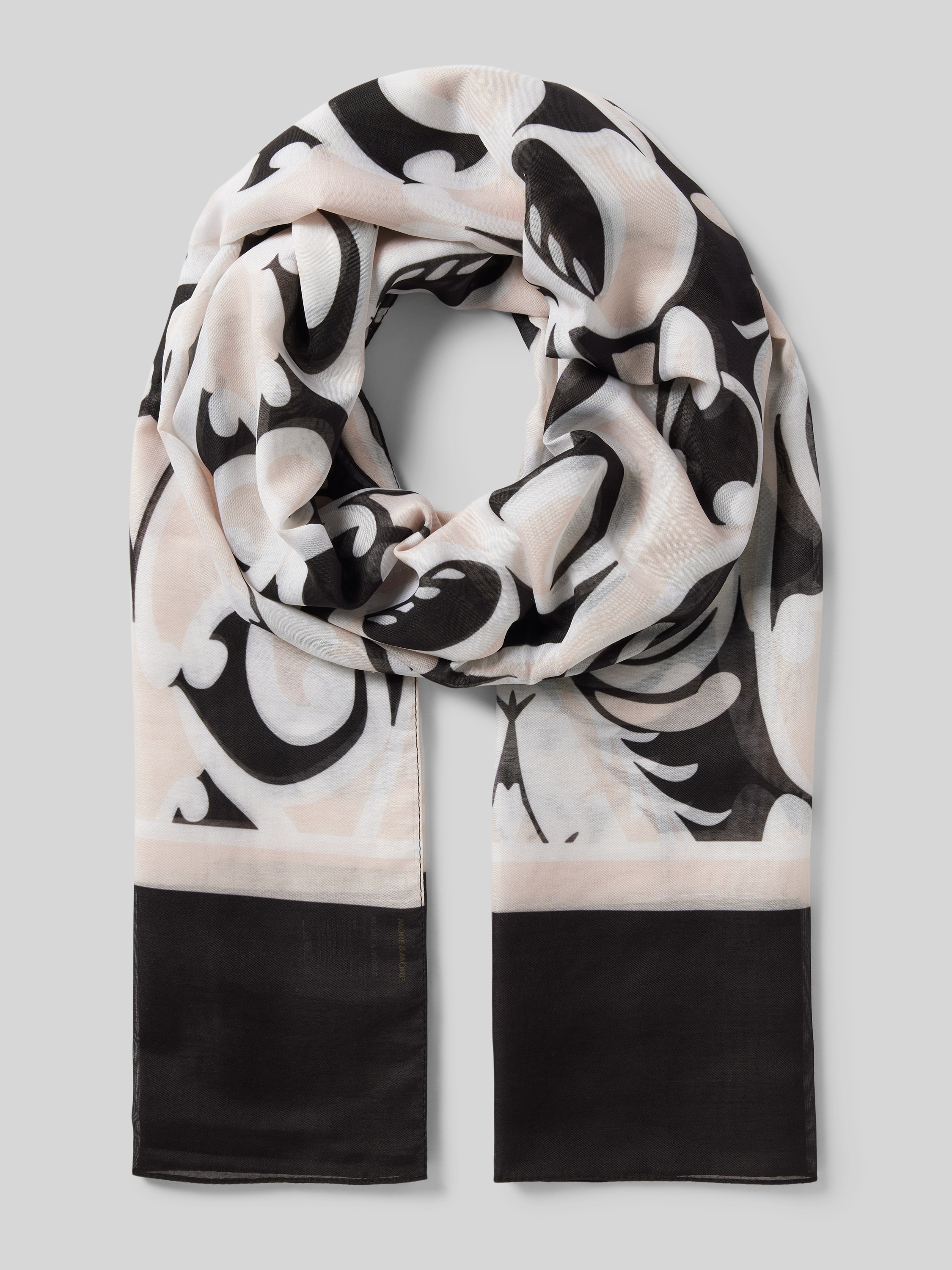 MORE & MORE Sjaal met all-over motief in zwart online kopen | P&C