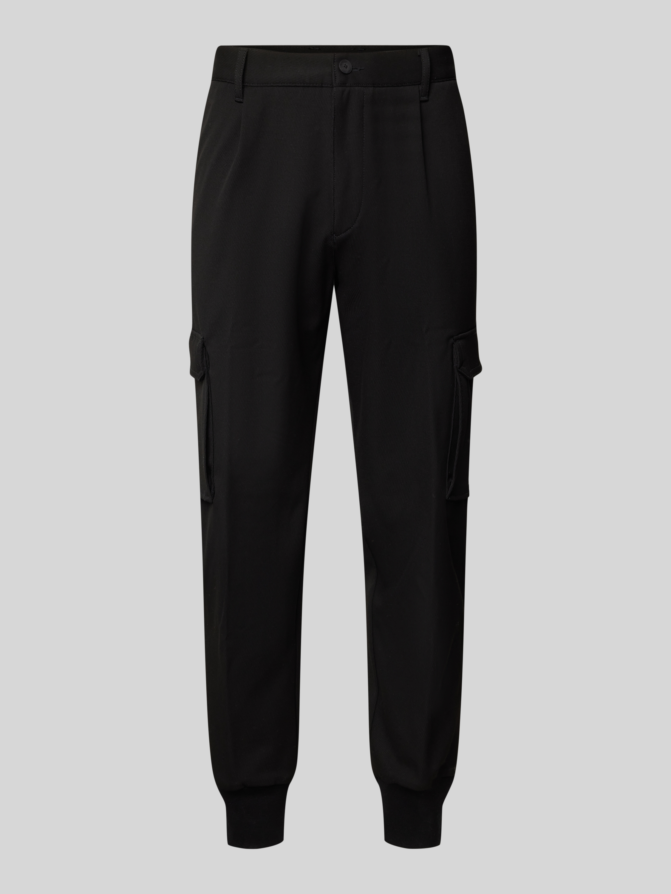 HUGO Tapered Fit Cargohose mit Strukturmuster Modell 'Glavin' (black ...