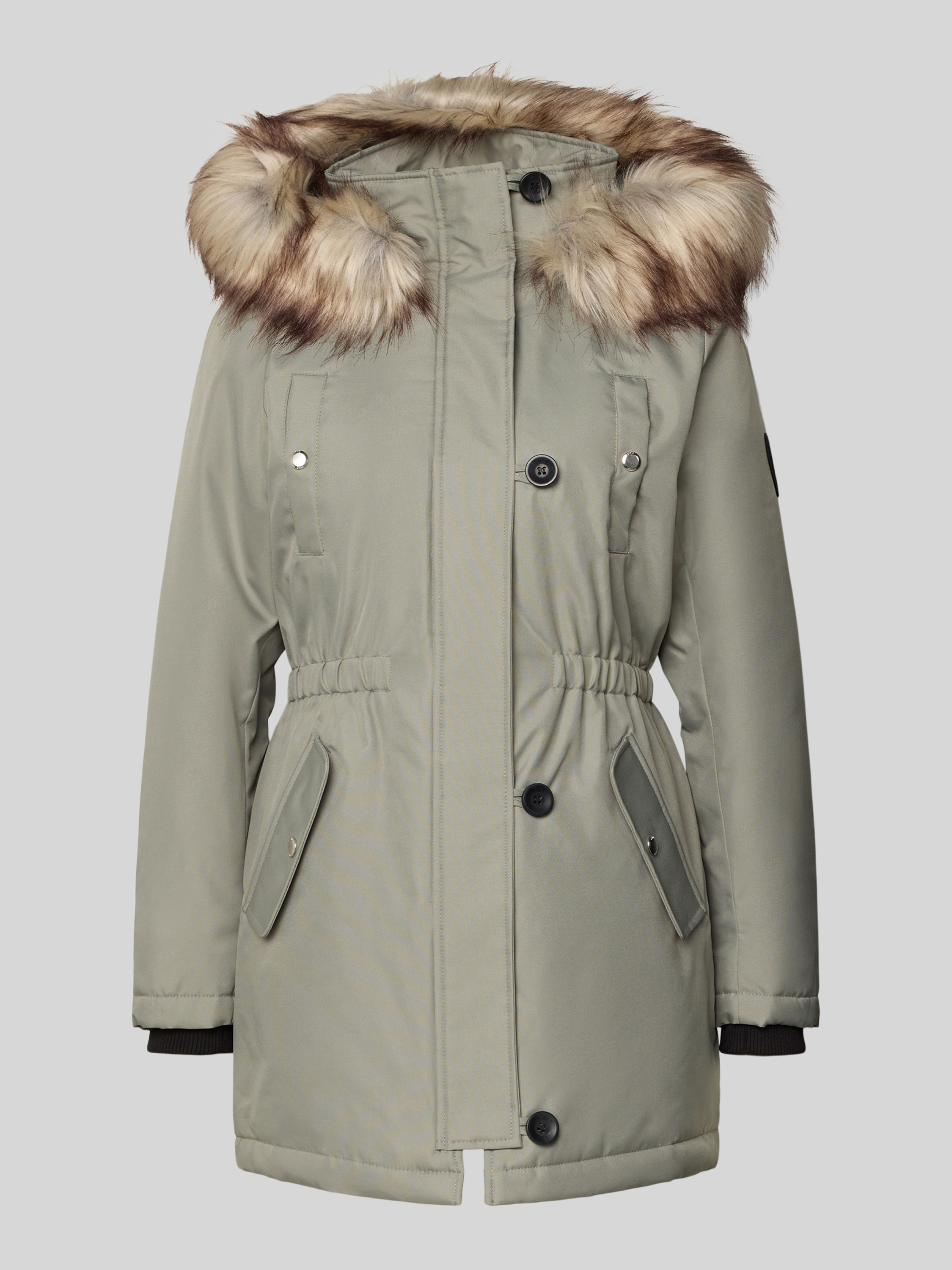 Only Shaped Fit Parka mit Label Patch Modell 'IRIS' (schilf) online kaufen