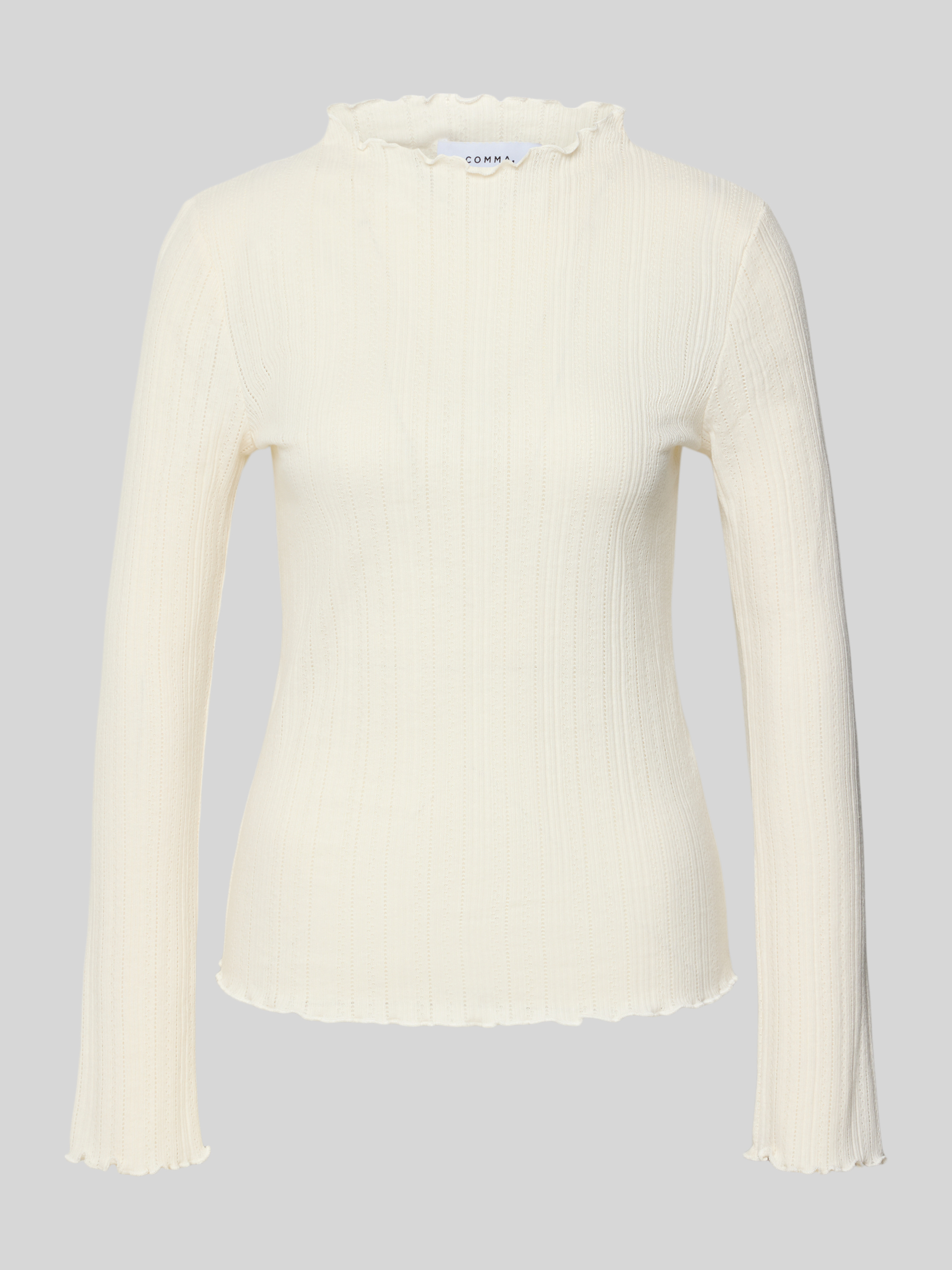 comma Shirt met lange mouwen met geschulpte zoom in offwhite online ...