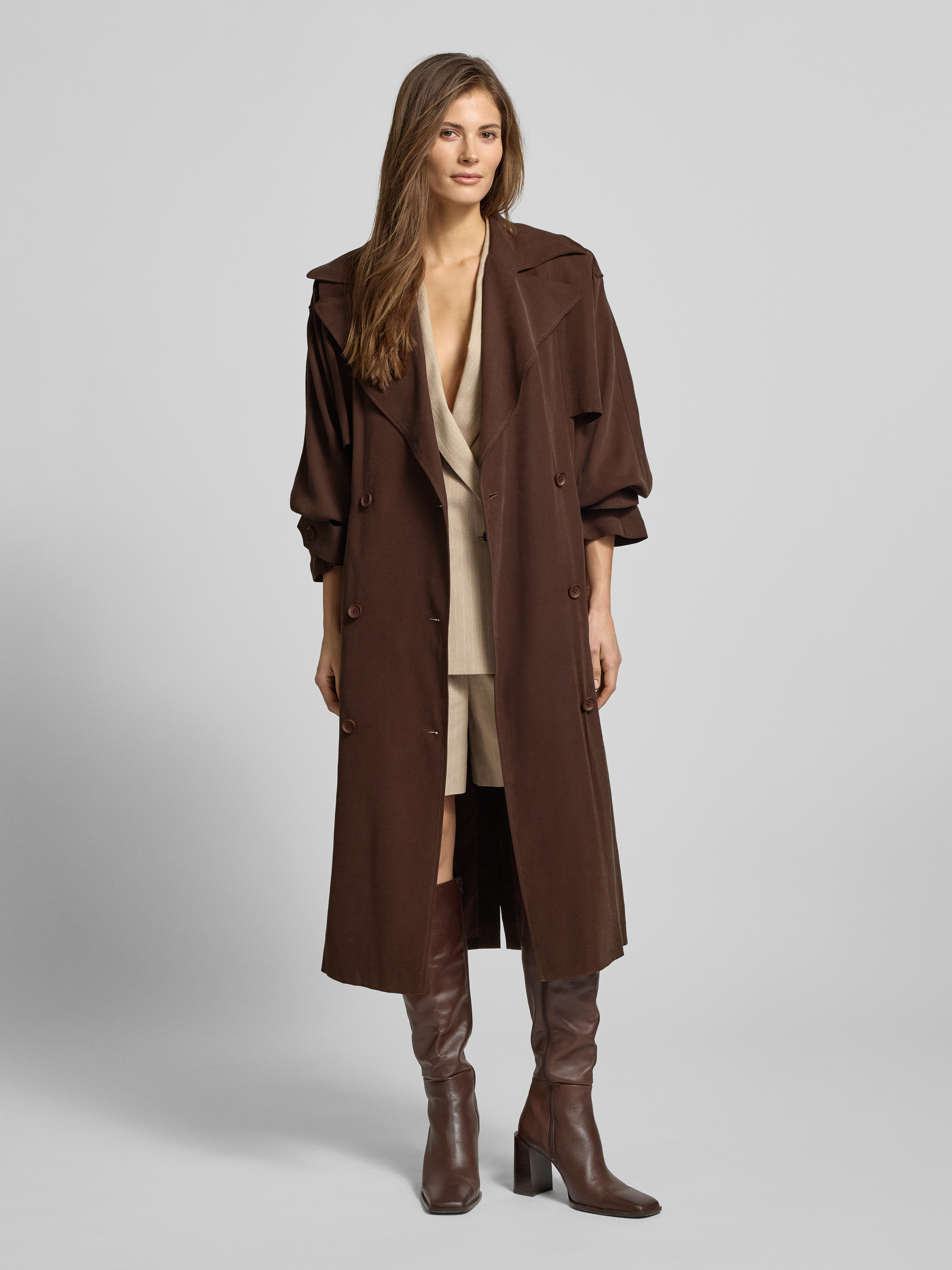 Jake*s Casual Mantel mit Reverskragen (dunkelbraun) online kaufen