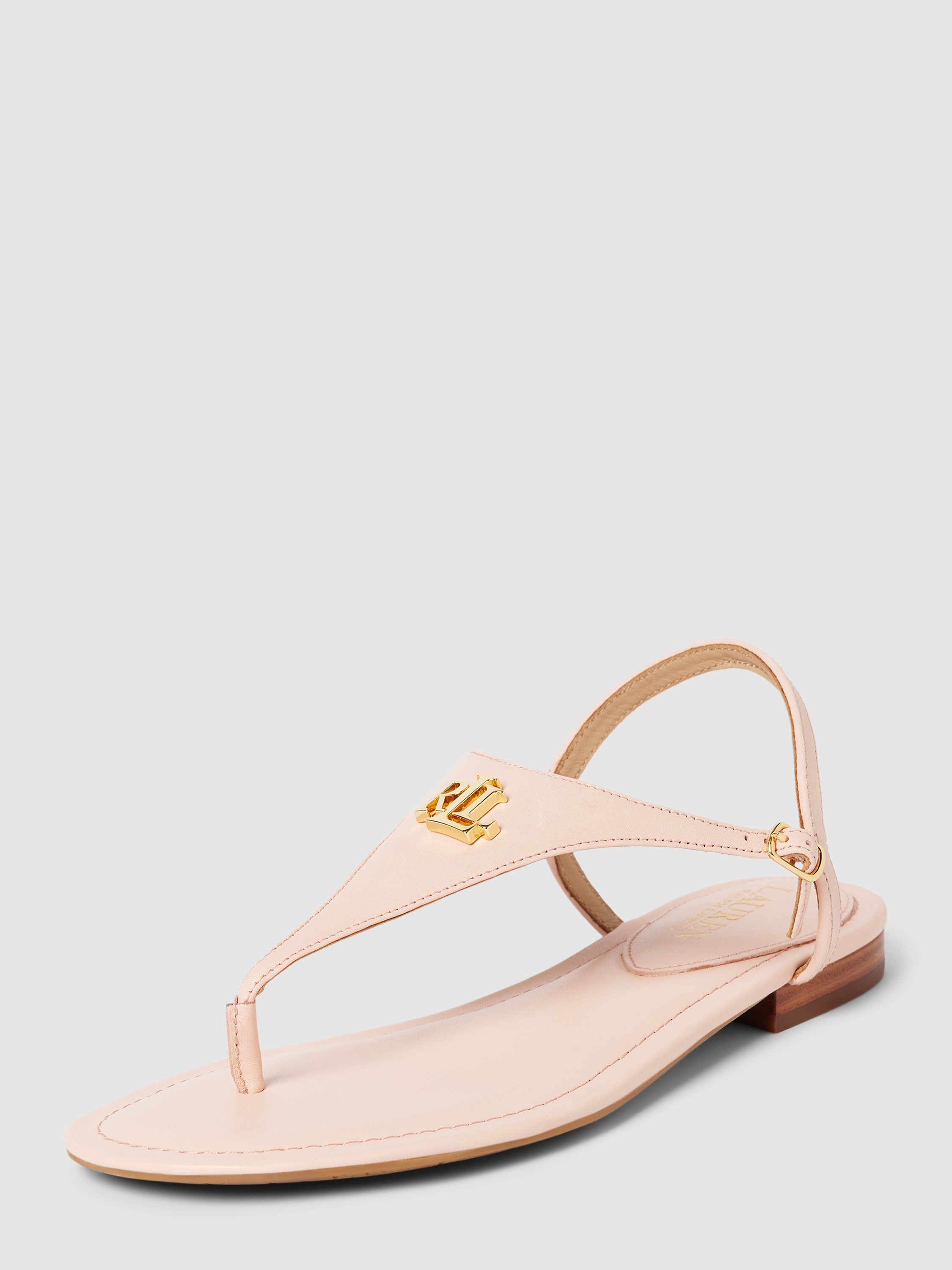 Lauren Ralph Lauren Sandalen aus Leder mit Label-Applikation Modell ...