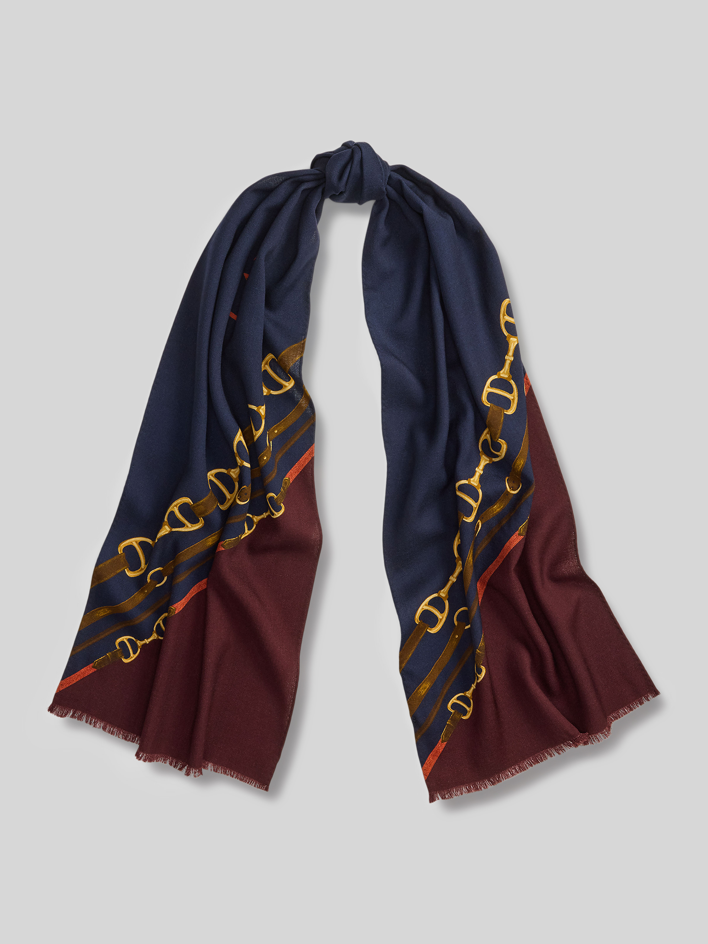 Lauren Ralph Lauren Schal aus reiner Wolle (dunkelblau) online kaufen