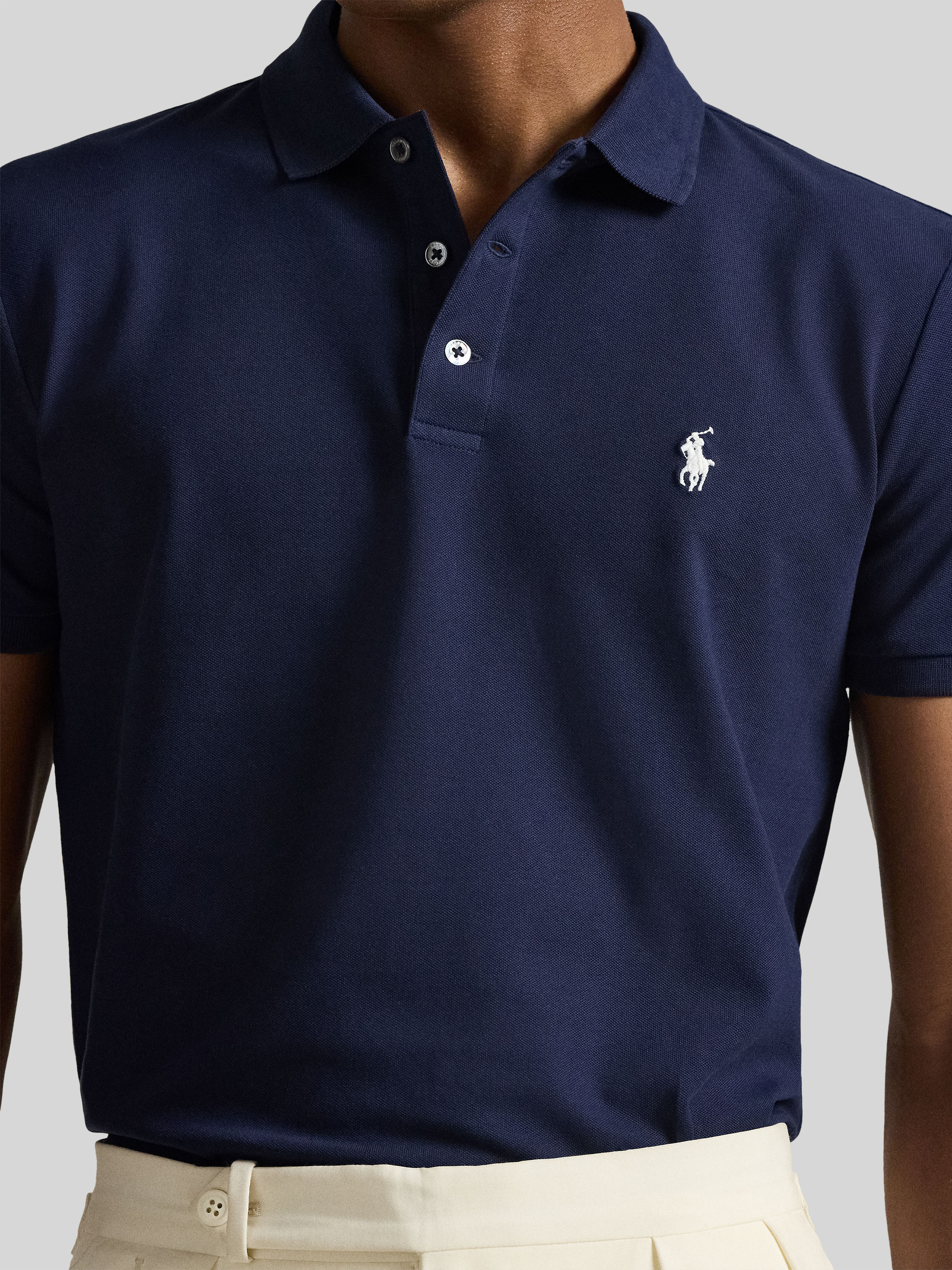 Polo Ralph Lauren Slim Fit Poloshirt aus Baumwoll-Mix (marine) online ...