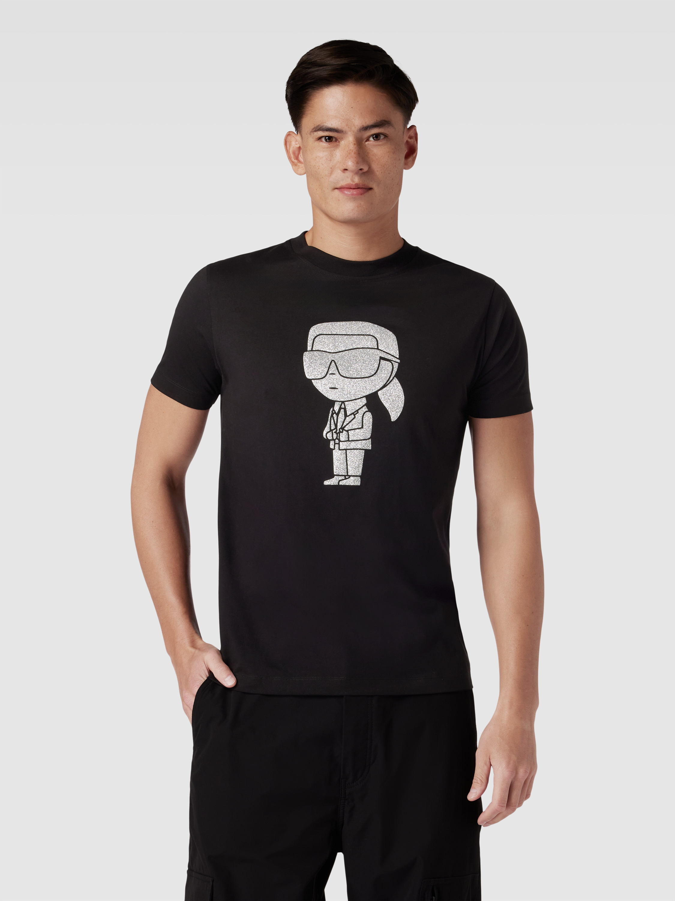 Karl Lagerfeld T-Shirt mit Label-Detail (black) online kaufen