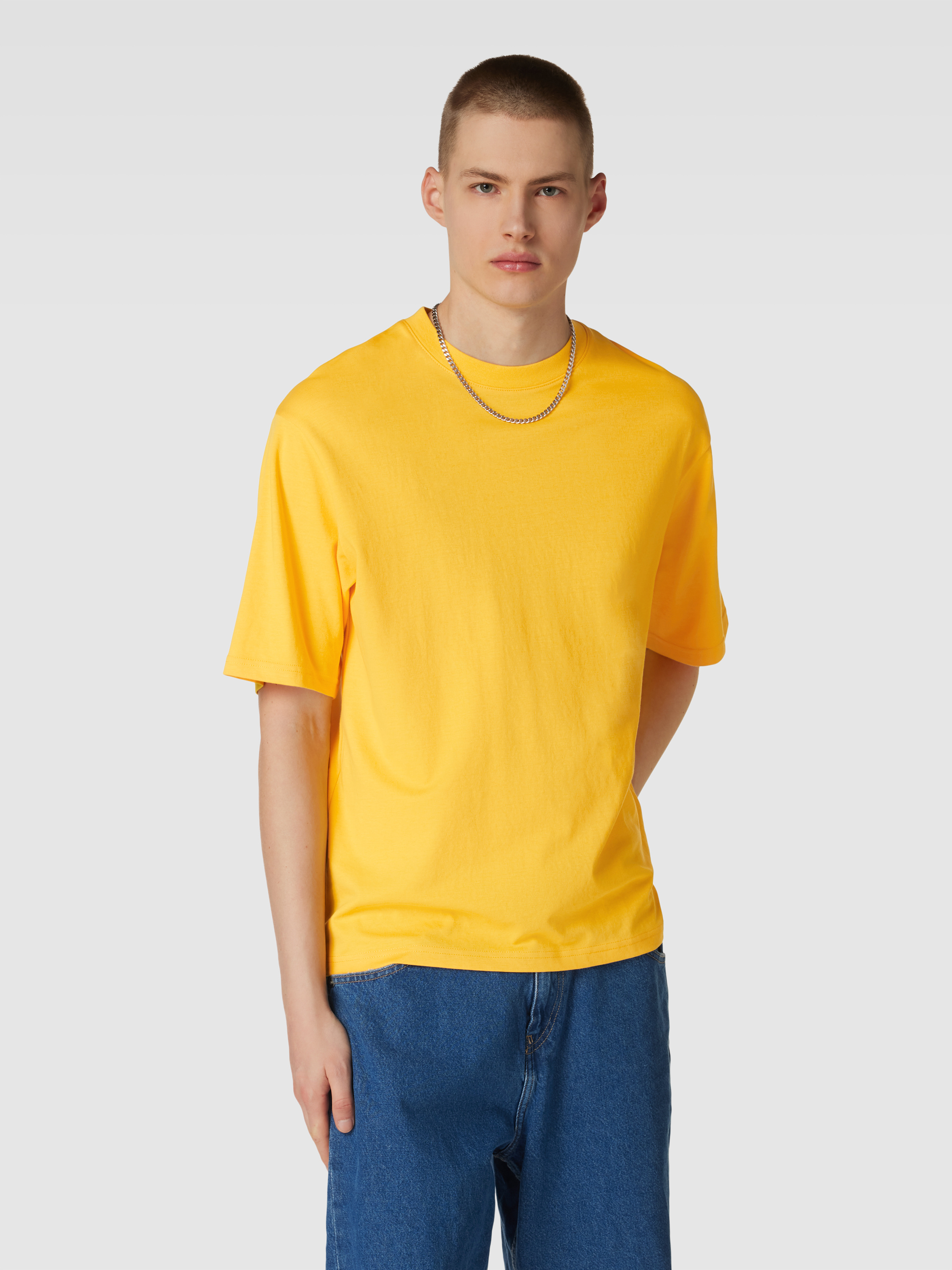 REVIEW Oversized T-Shirt mit Rundhalsausschnitt (gelb) online kaufen