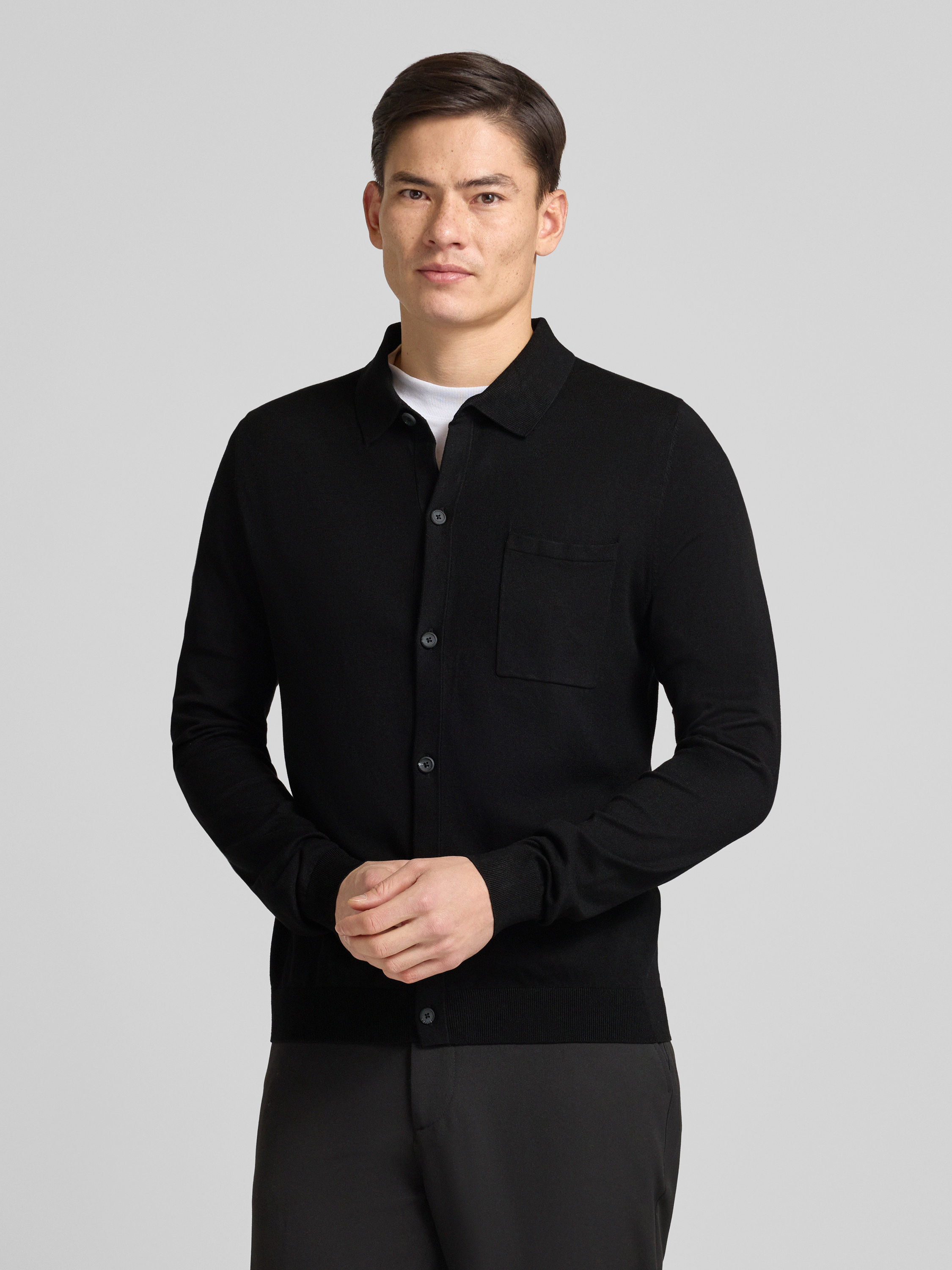 Kup online HUGO Kurtka z dzianiny o kroju regular fit z mieszanki ...