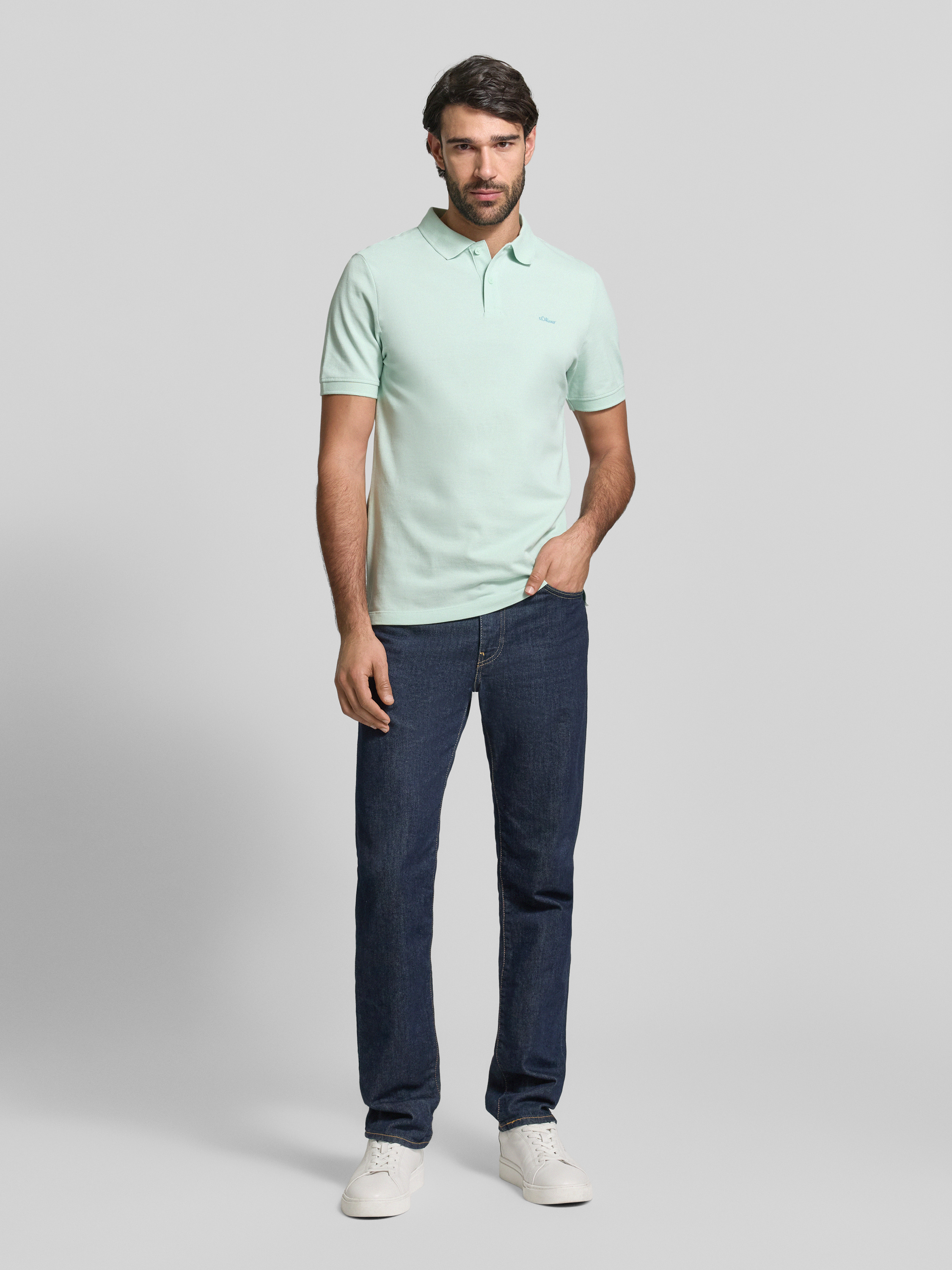 s.Oliver RED LABEL Regular Fit Poloshirt aus reiner Baumwolle (lind ...