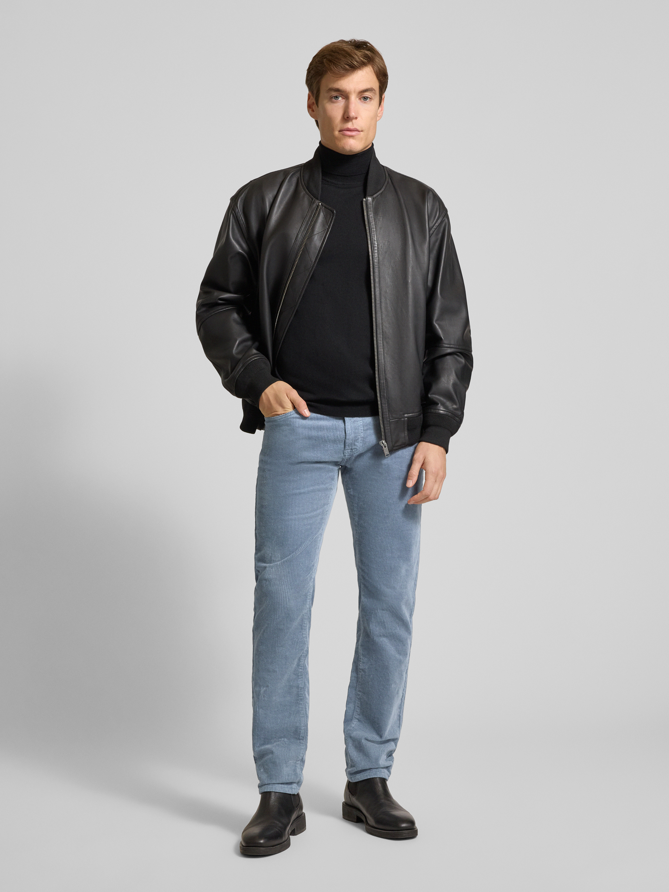 Pierre Cardin Regular Fit Cordhose mit Eingrifftaschen Modell 'Laval' (hellblau) online kaufen