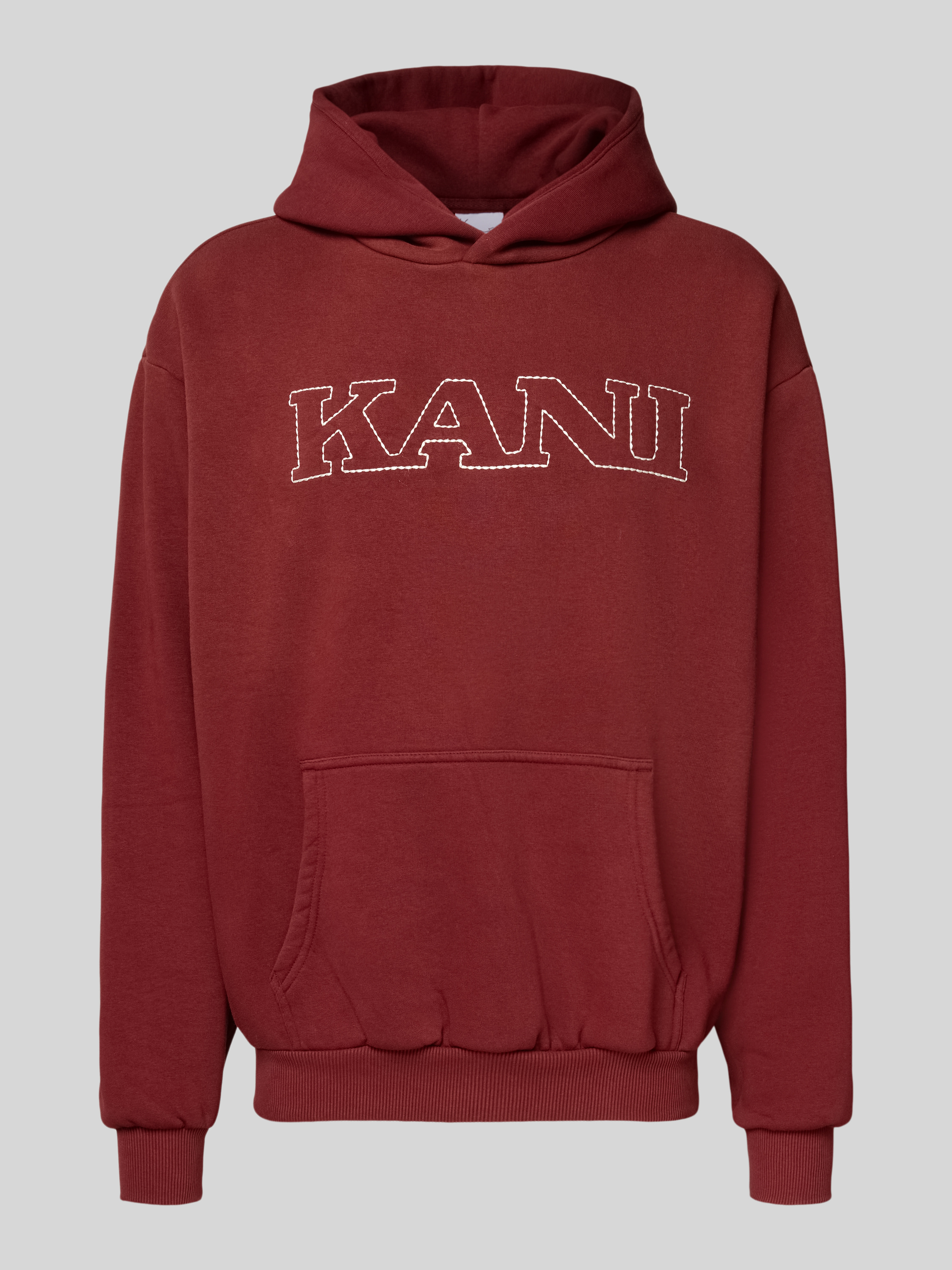KARL KANI Regular Fit Hoodie mit Logo-Stitching Modell 'Retro' (rot) online kaufen