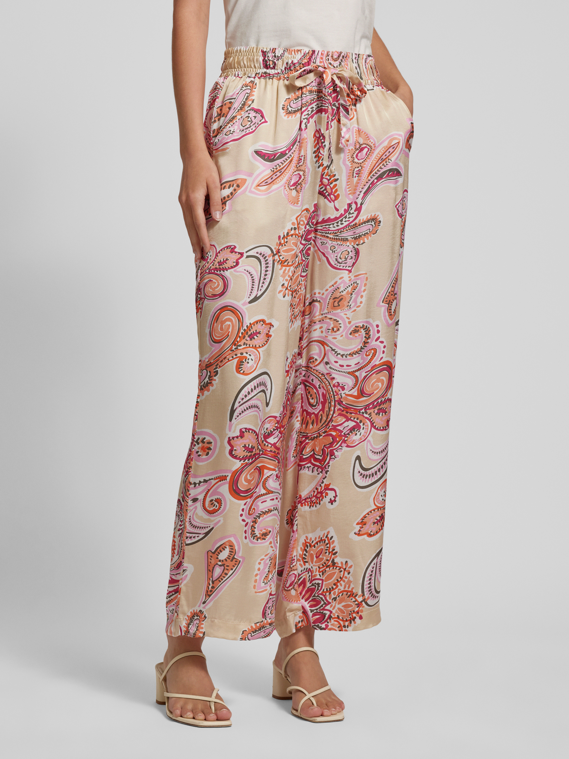 Soyaconcept Stoffhose mit Allover-Muster Modell 'Dorina' (sand) online kaufen