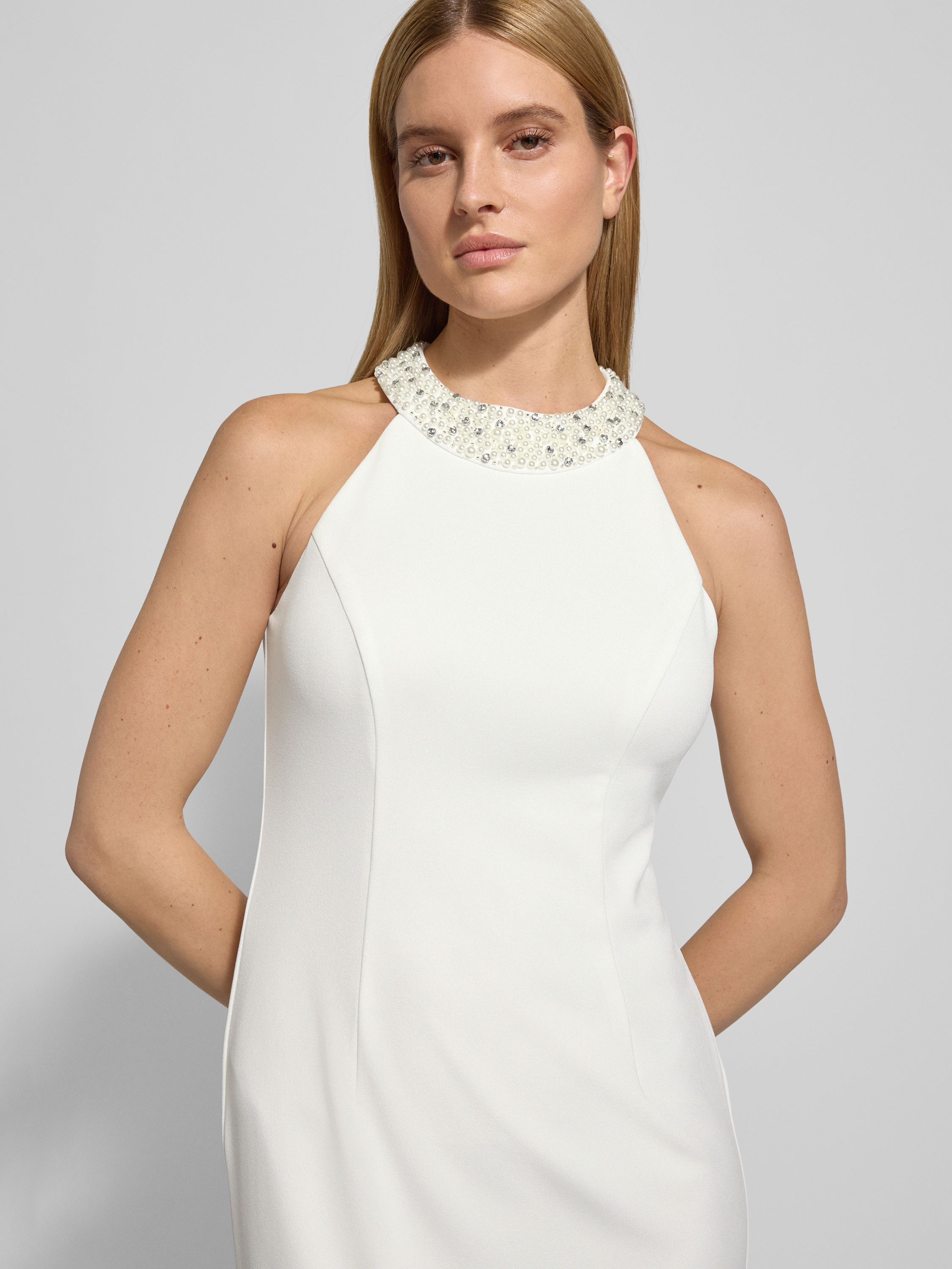 Adrianna Papell Abendkleid mit Neckholder (weiss) online kaufen