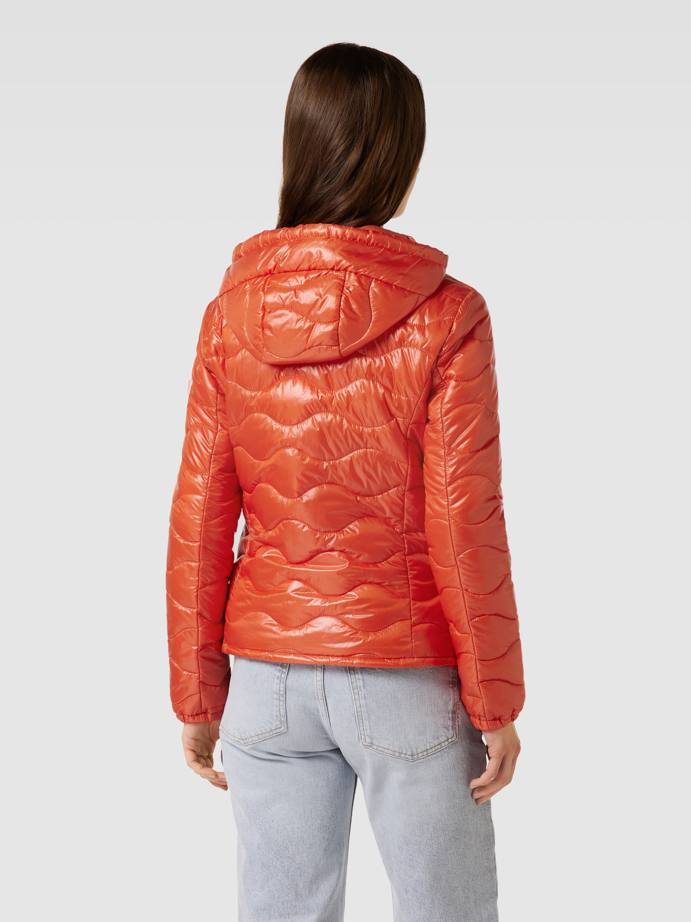 Frieda & Freddies Gewatteerd jack in glanzende look in oranje online ...