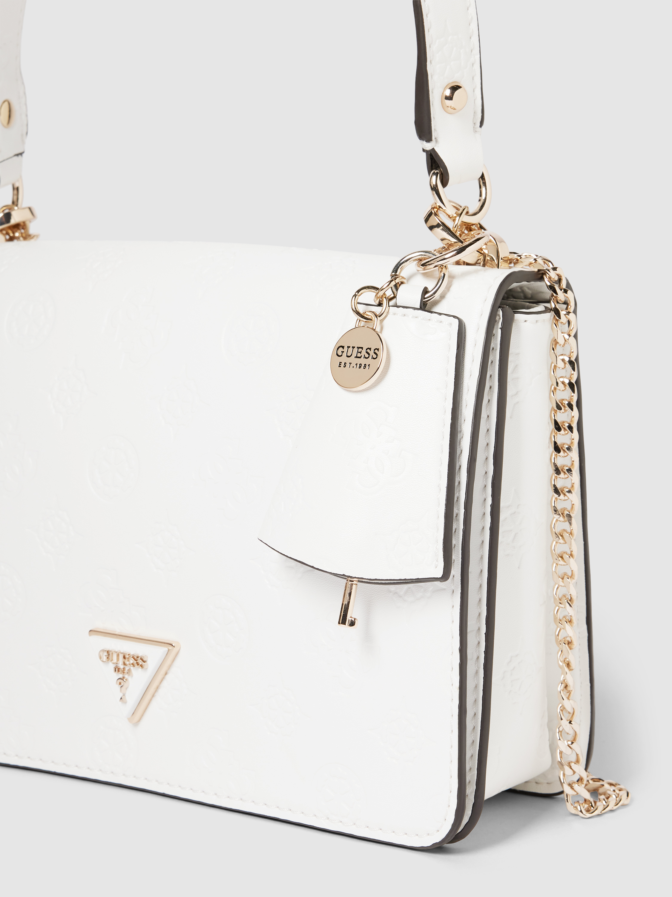 Guess Handtasche mit Label-Detail Modell 'JENA' (weiss) online kaufen