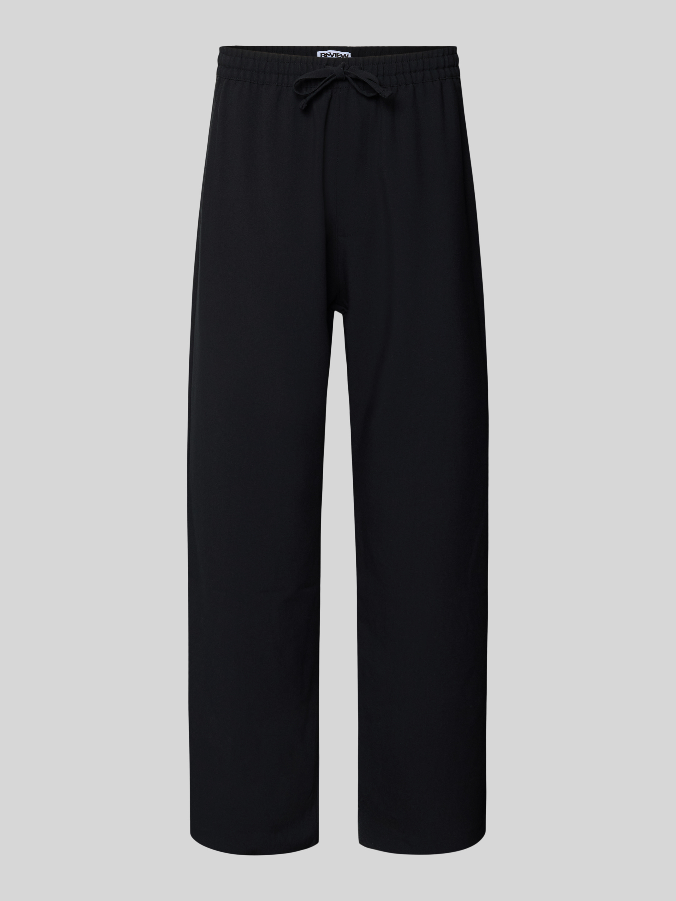 Kup online REVIEW Spodnie materiałowe o kroju straight fit z dodatkiem ...