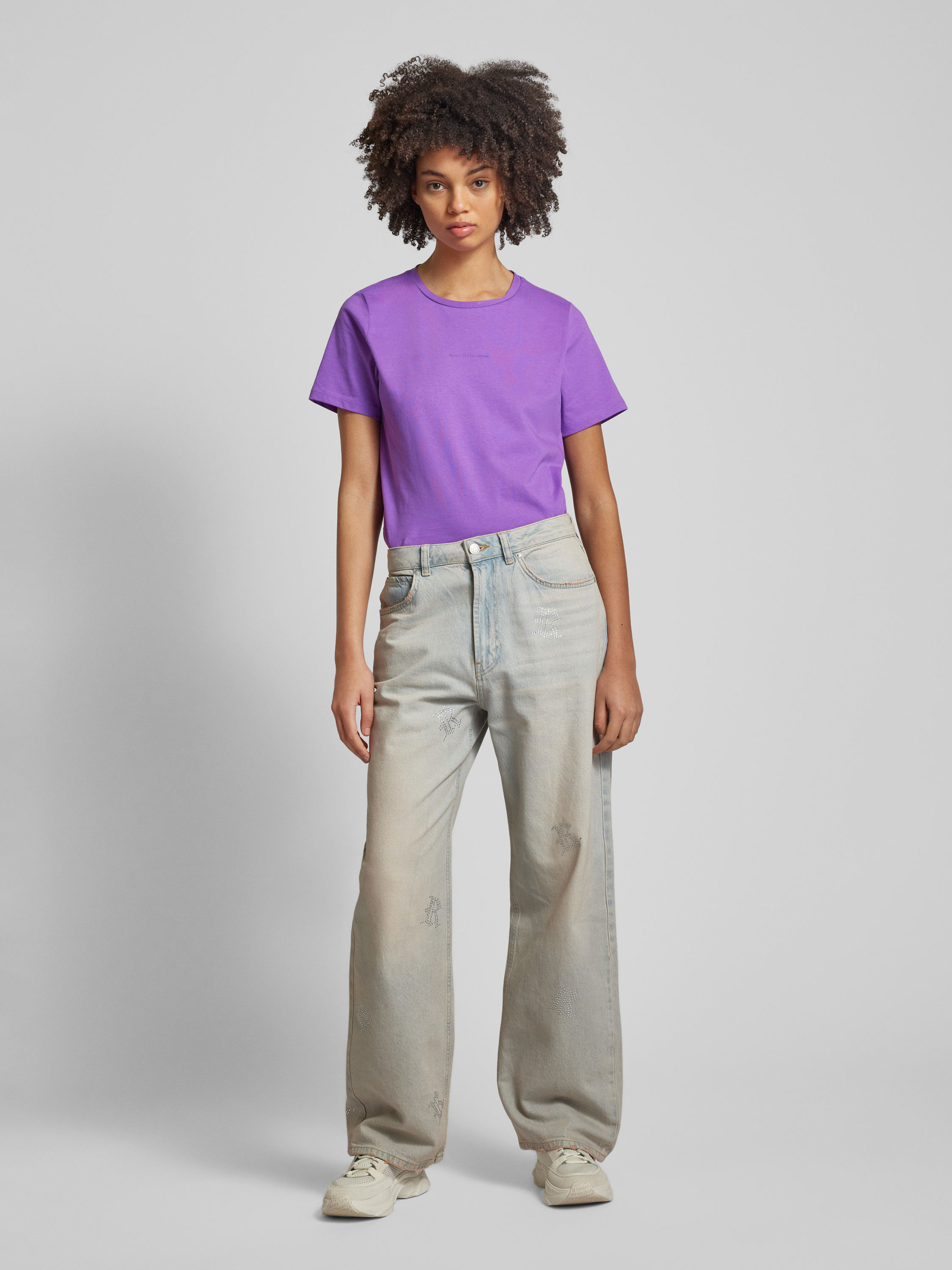 Marc O'Polo Denim T-Shirt mit Label-Detail (lila) online kaufen