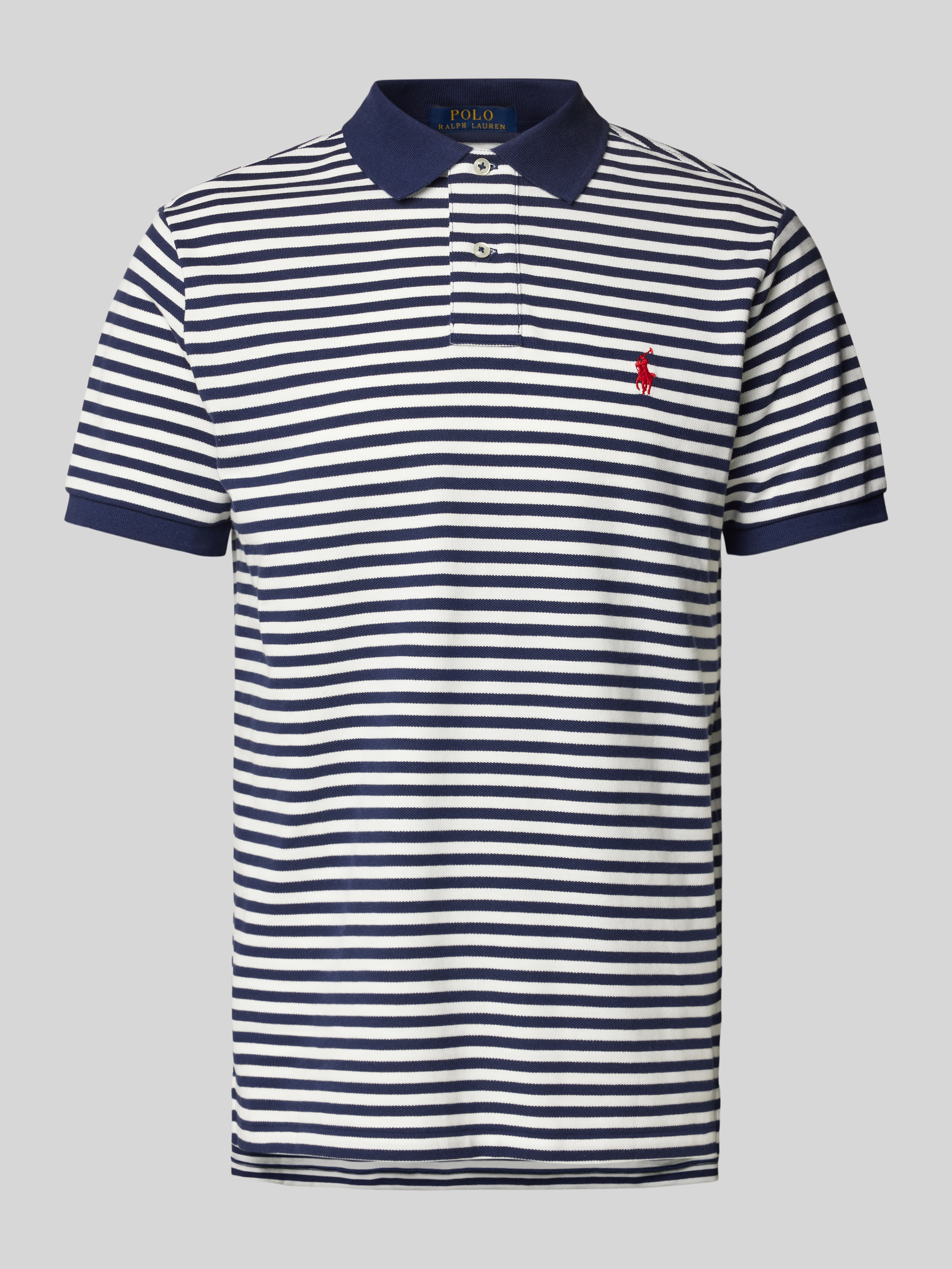 Polo Ralph Lauren Custom Slim Fit Poloshirt mit Logo-Stitching (marine ...