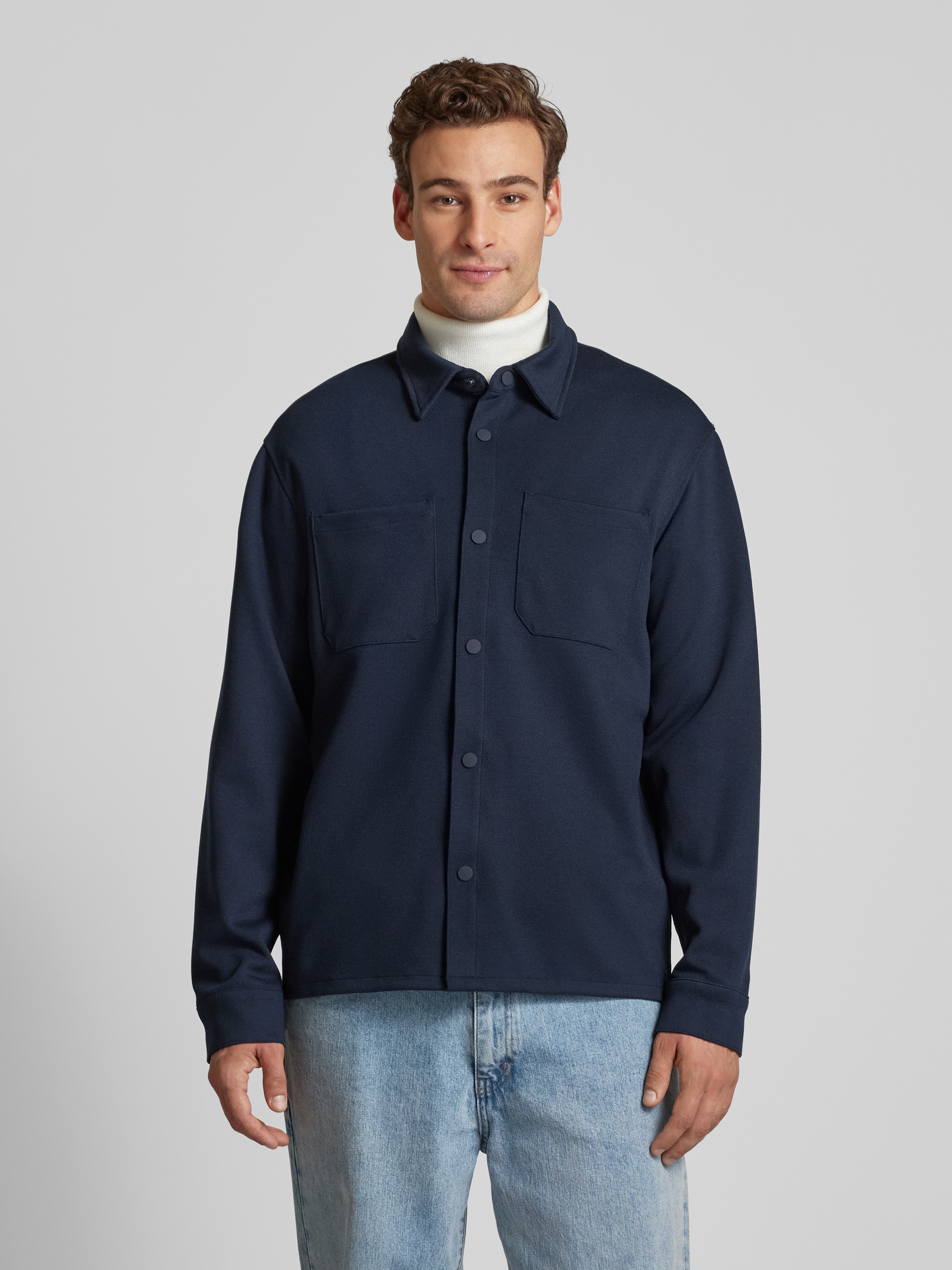 Casual Friday Hemdjacke mit Brusttaschen Modell 'Sebastian' (marine ...