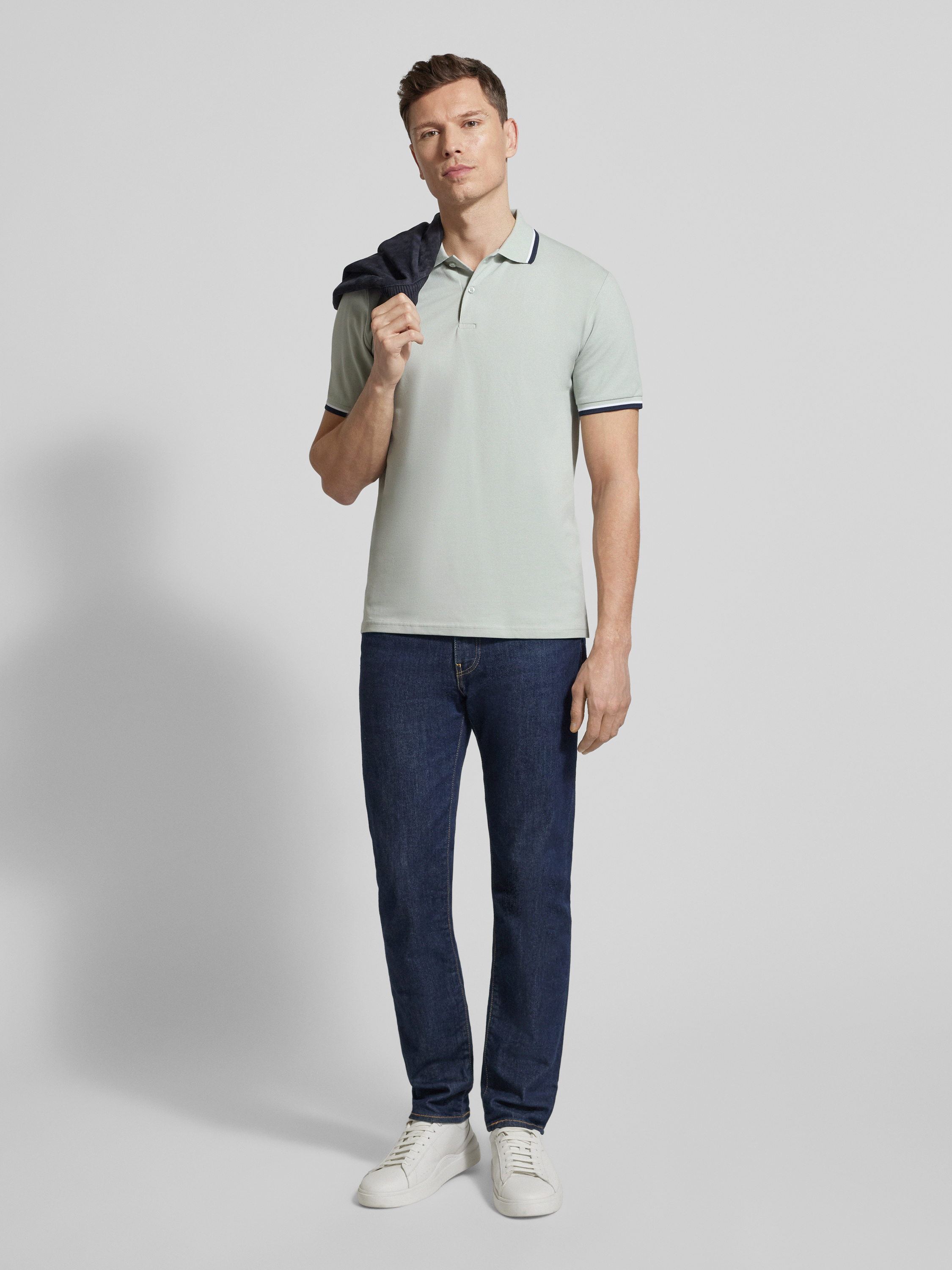 SELECTED HOMME Slim Fit Poloshirt aus Bio-Baumwoll-Mix Modell 'SLIM ...