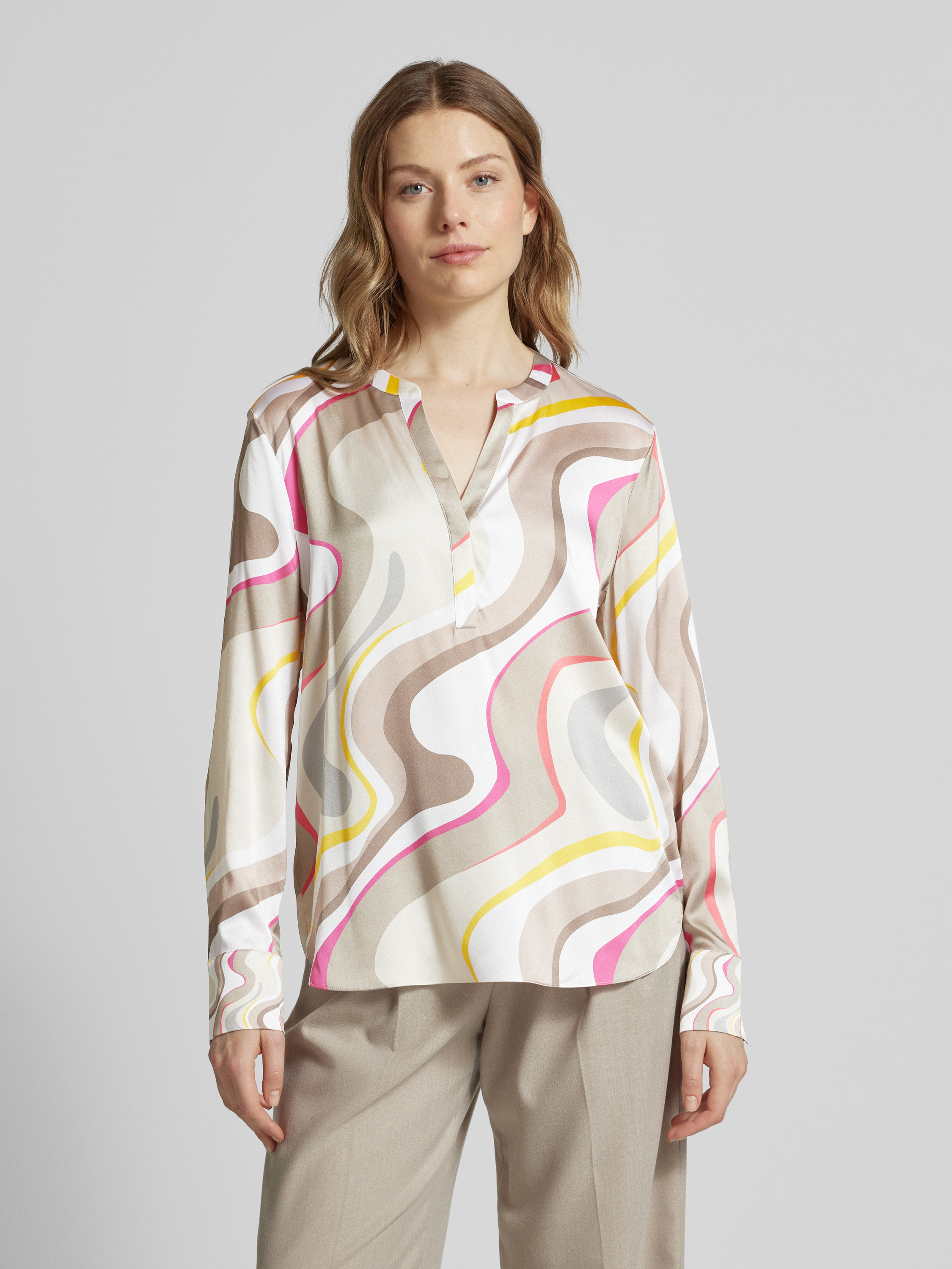 Herzensangelegenheit Bluse aus Seiden-Mix (pink) online kaufen