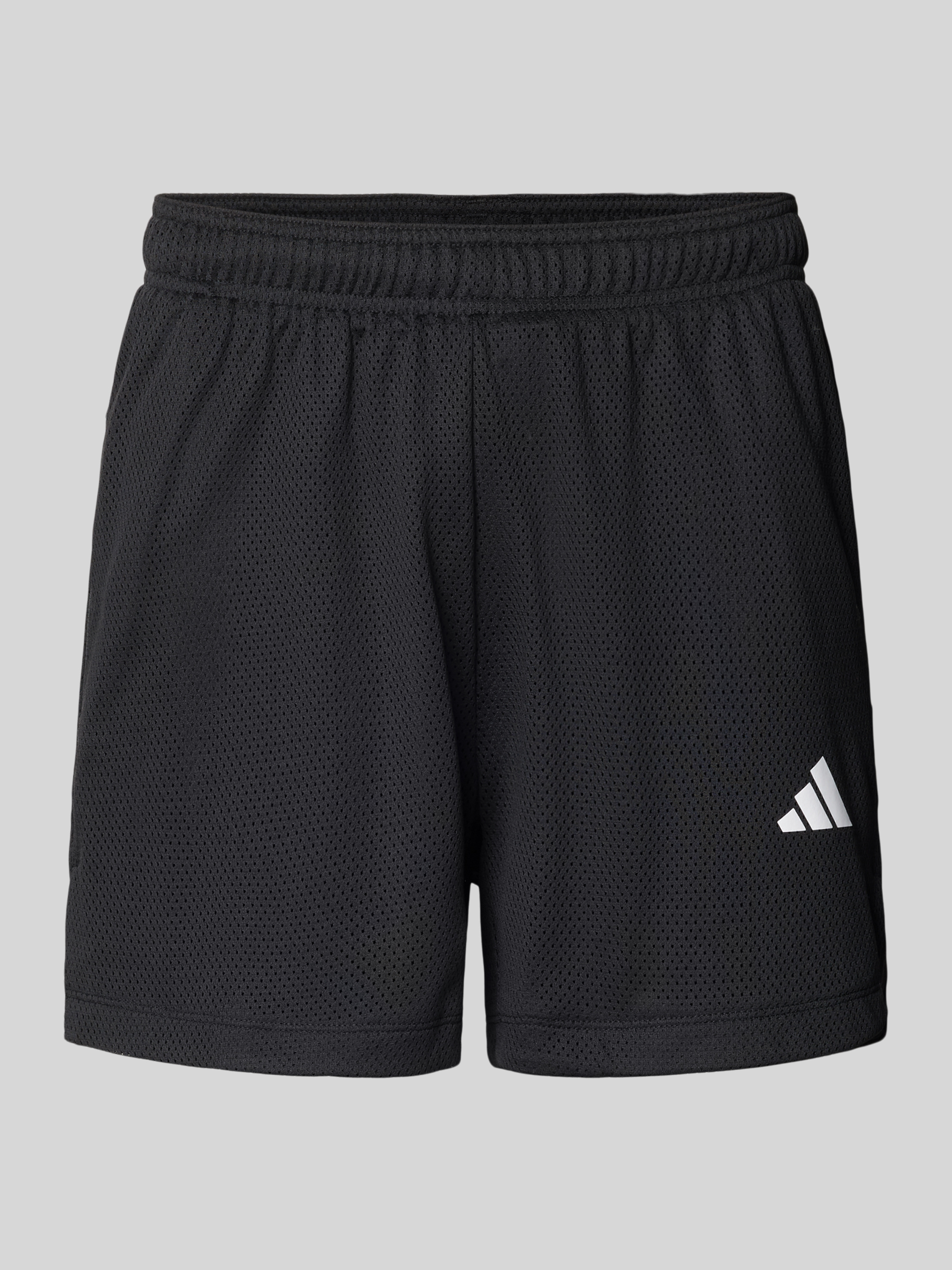 adidas Training Straight Fit Shorts mit Logo-Print in Mesh-Optik (black ...