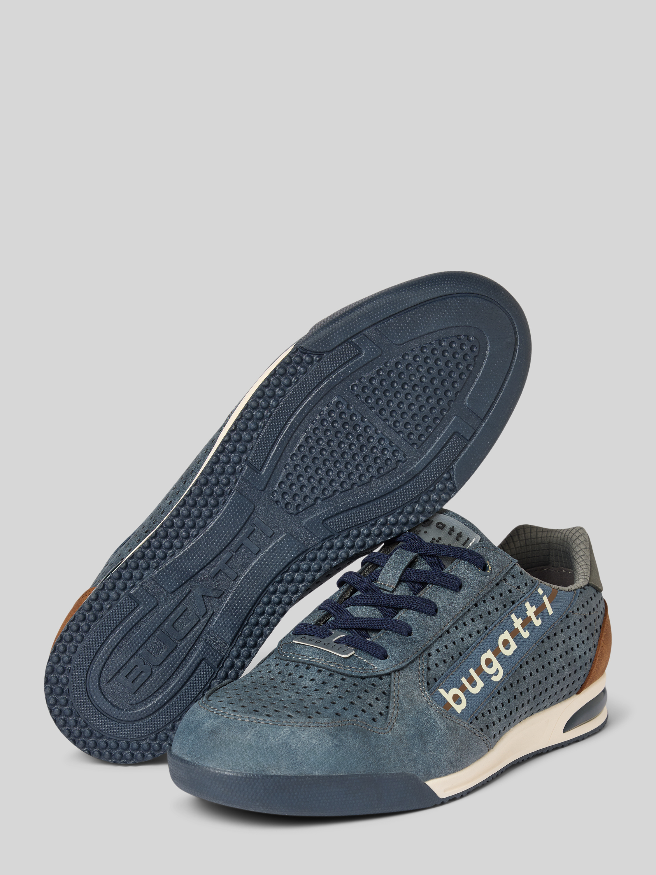 bugatti Sneaker mit Label-Print Modell 'Trevor' (blau) online kaufen