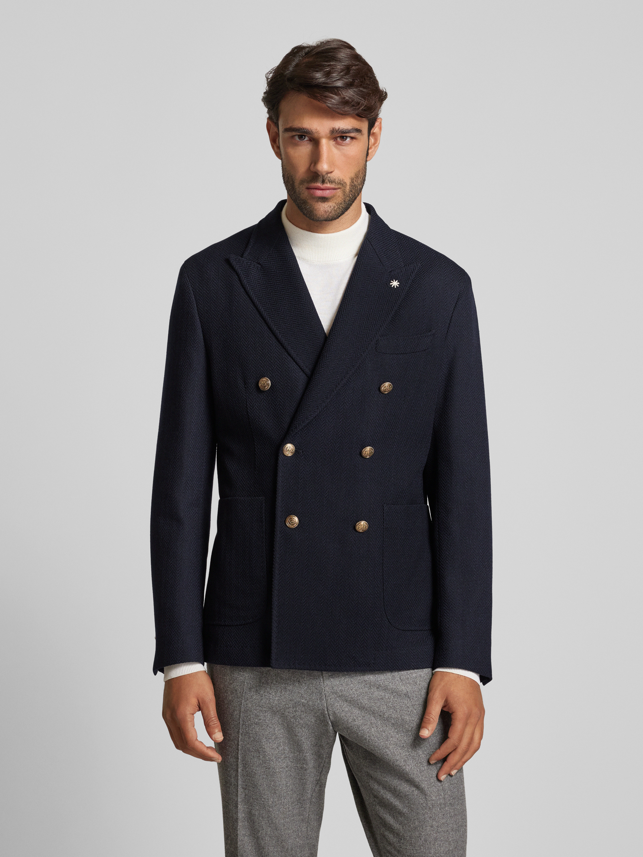 Manuel Ritz 2-Knopf-Sakko mit aufgesetzten Eingrifftaschen (marine) online kaufen