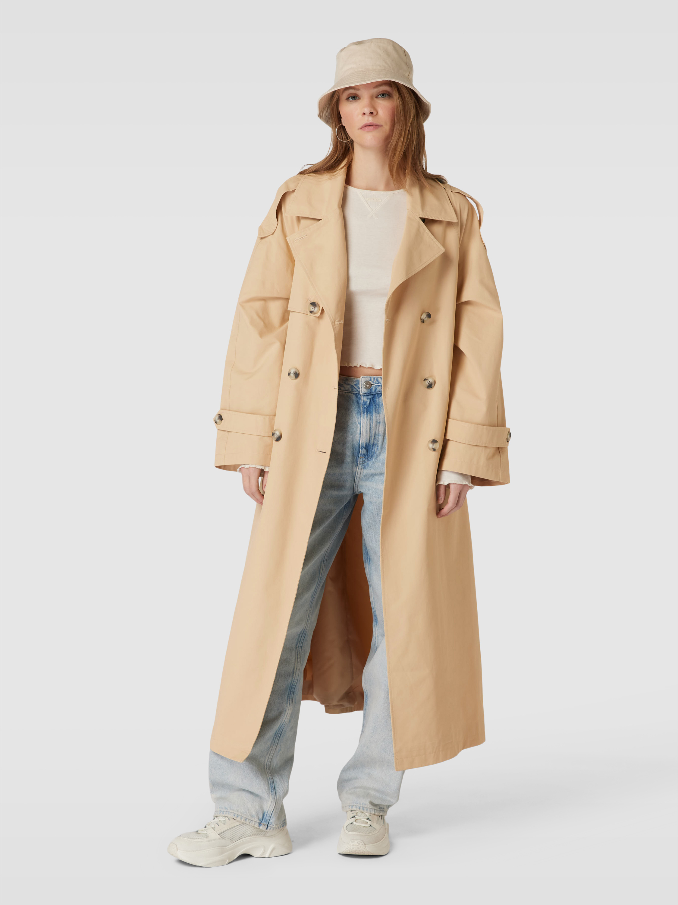 EDITED Trenchcoat mit Bindegürtel Modell 'Ari' (beige) online kaufen