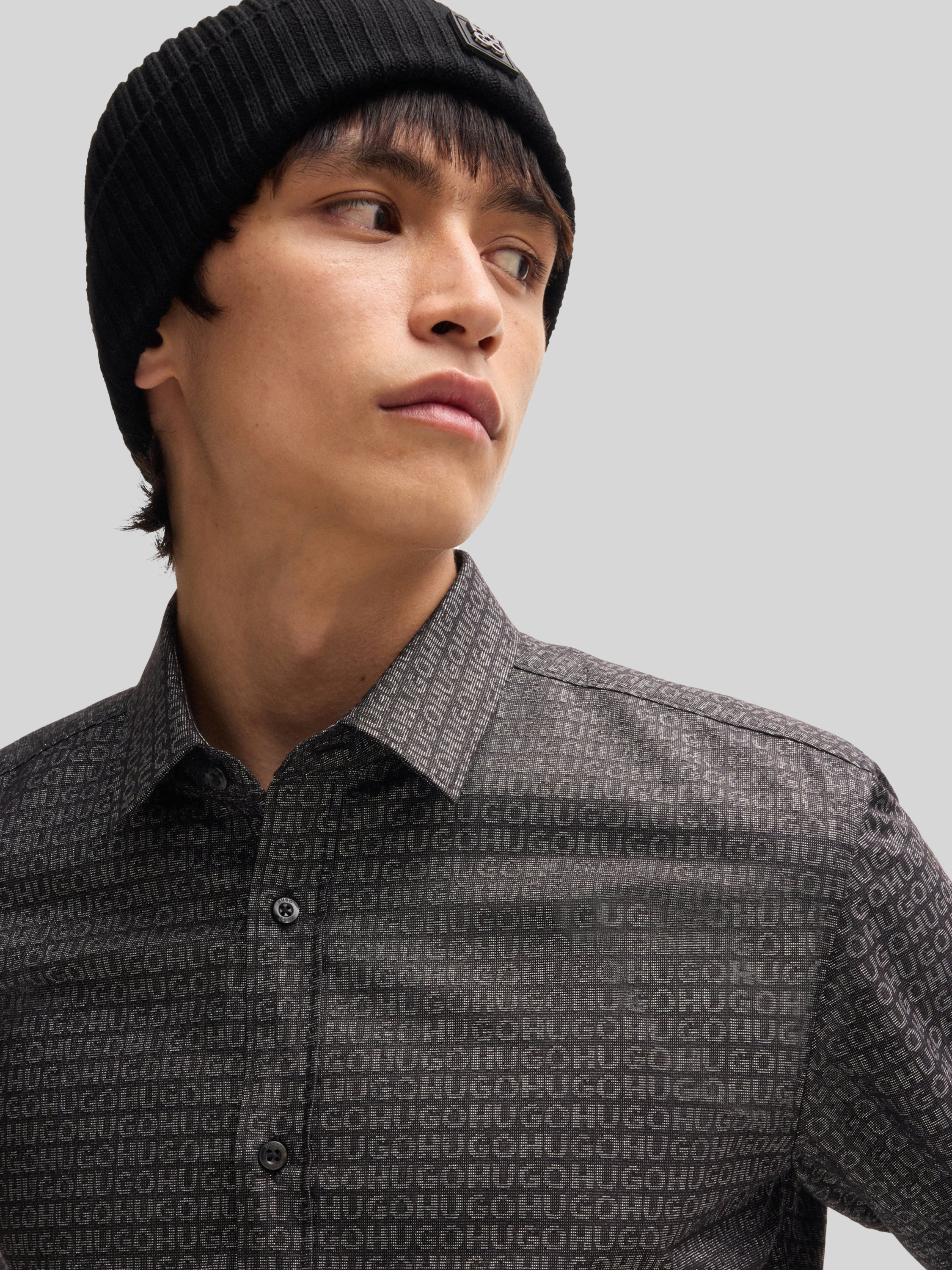 Kup online HUGO Koszula biznesowa o kroju super slim fit z mieszanki bawełny model ‘ELISHA02 ...