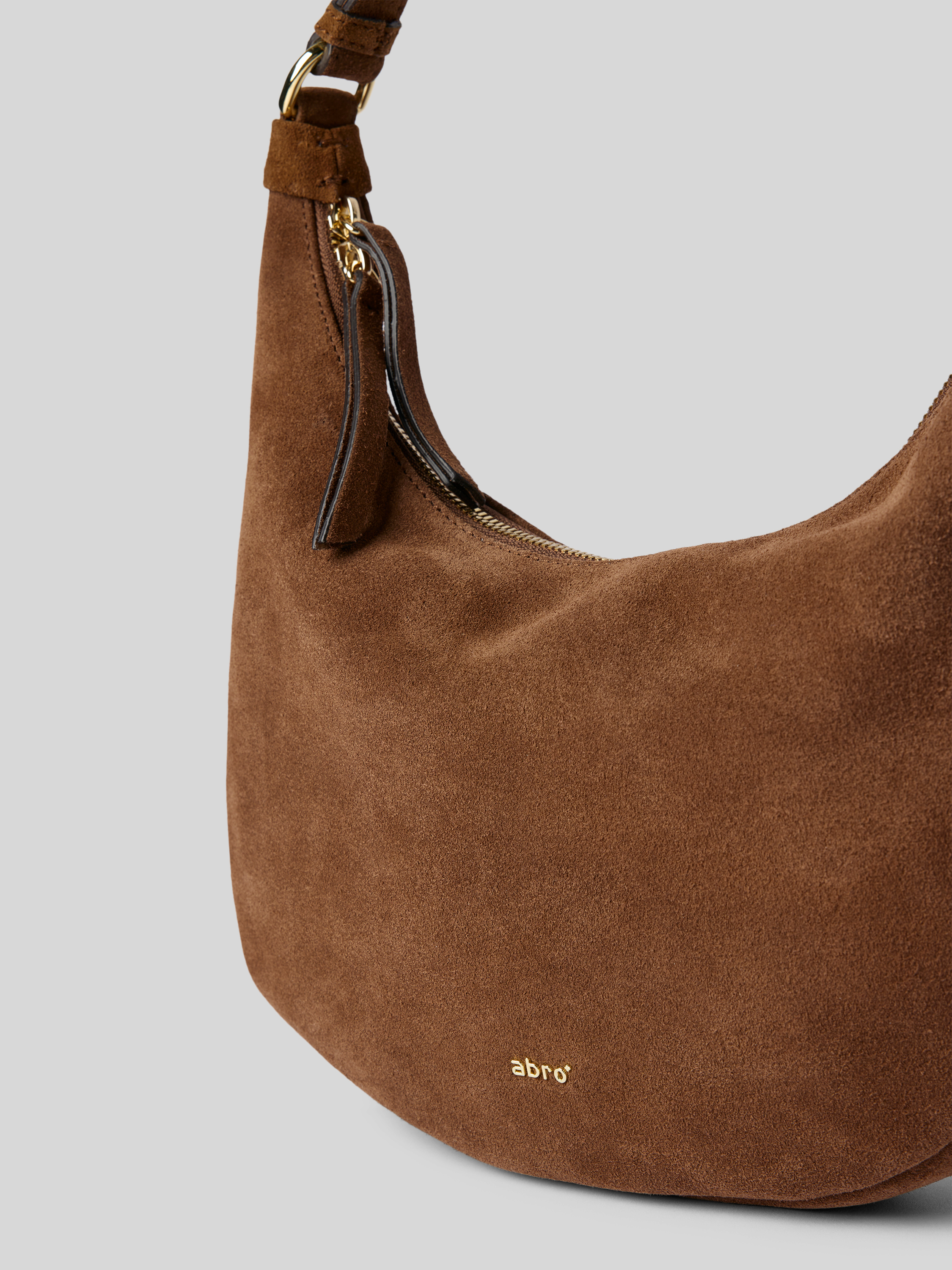 Abro Schoudertas van echt leer met logo-applicatie, model 'NANA' in ...