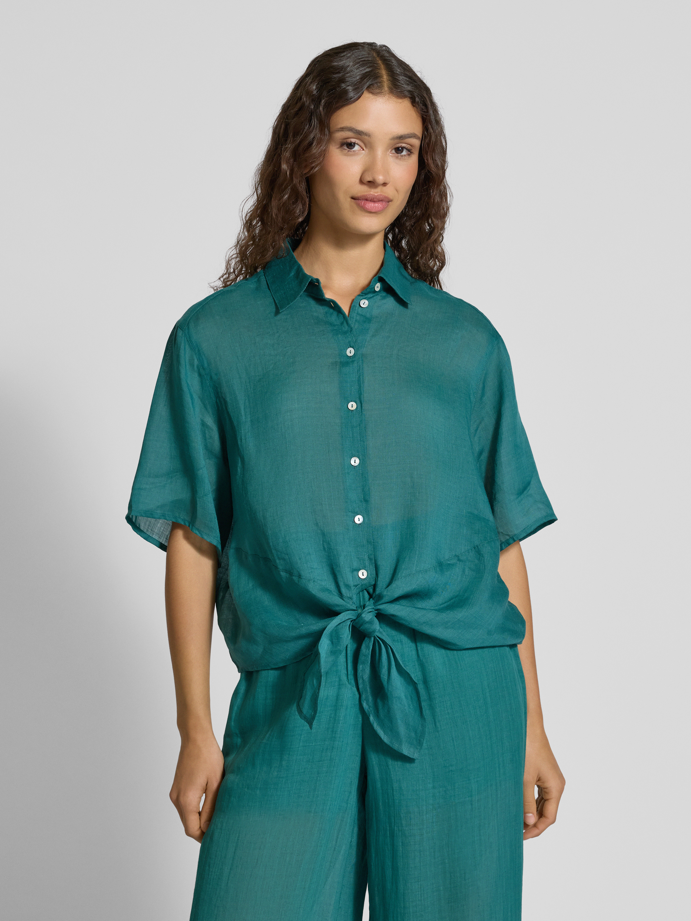 Christian Berg Woman Regular Fit Bluse mit Knoten-Detail (smaragd ...