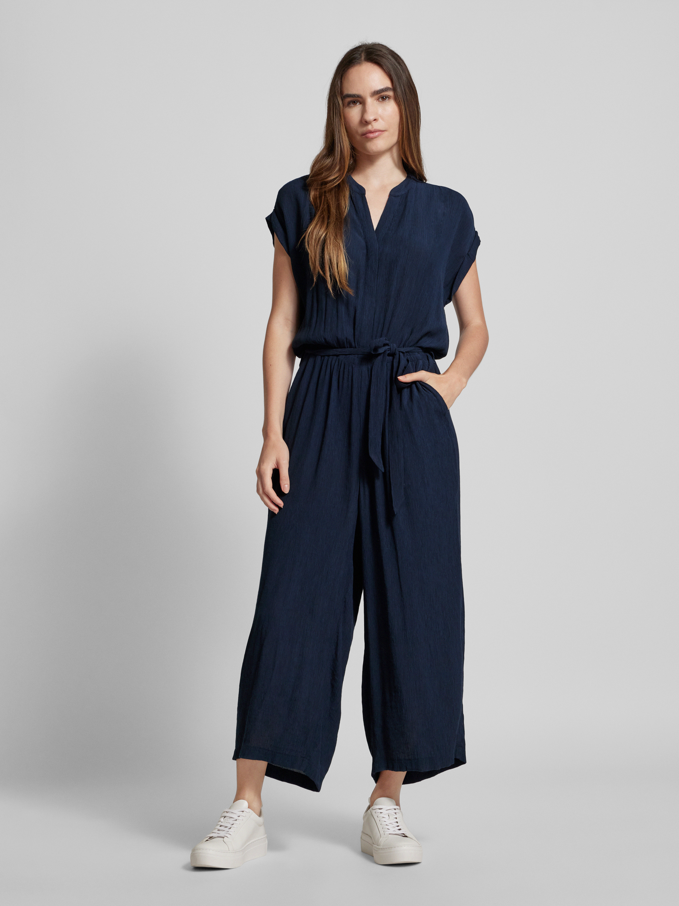 Tom Tailor Jumpsuit mit Bindegürtel (marine) online kaufen