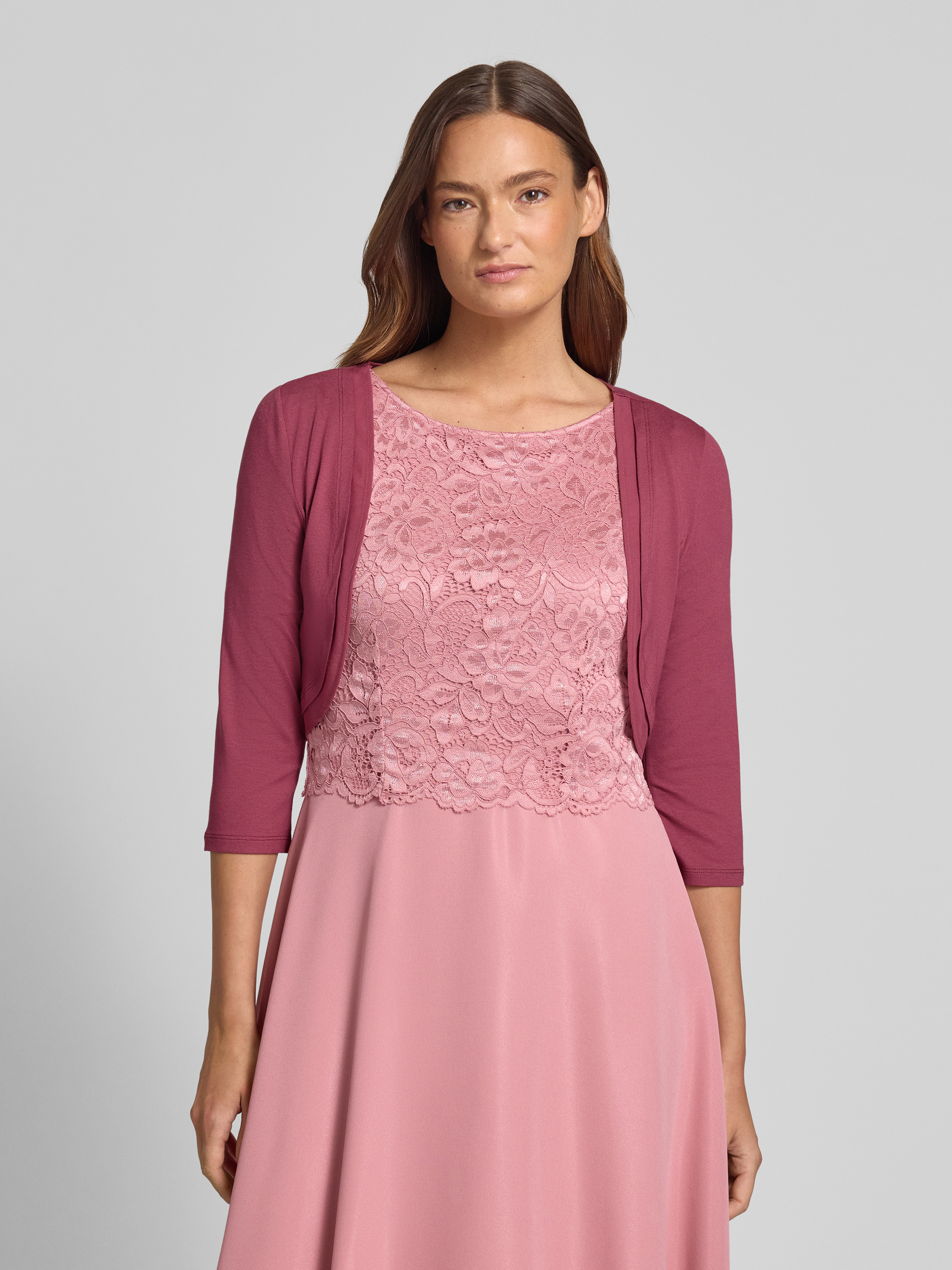 V.M. Bolero van viscosemix met 3/4-mouw in oudroze online kopen | P&C
