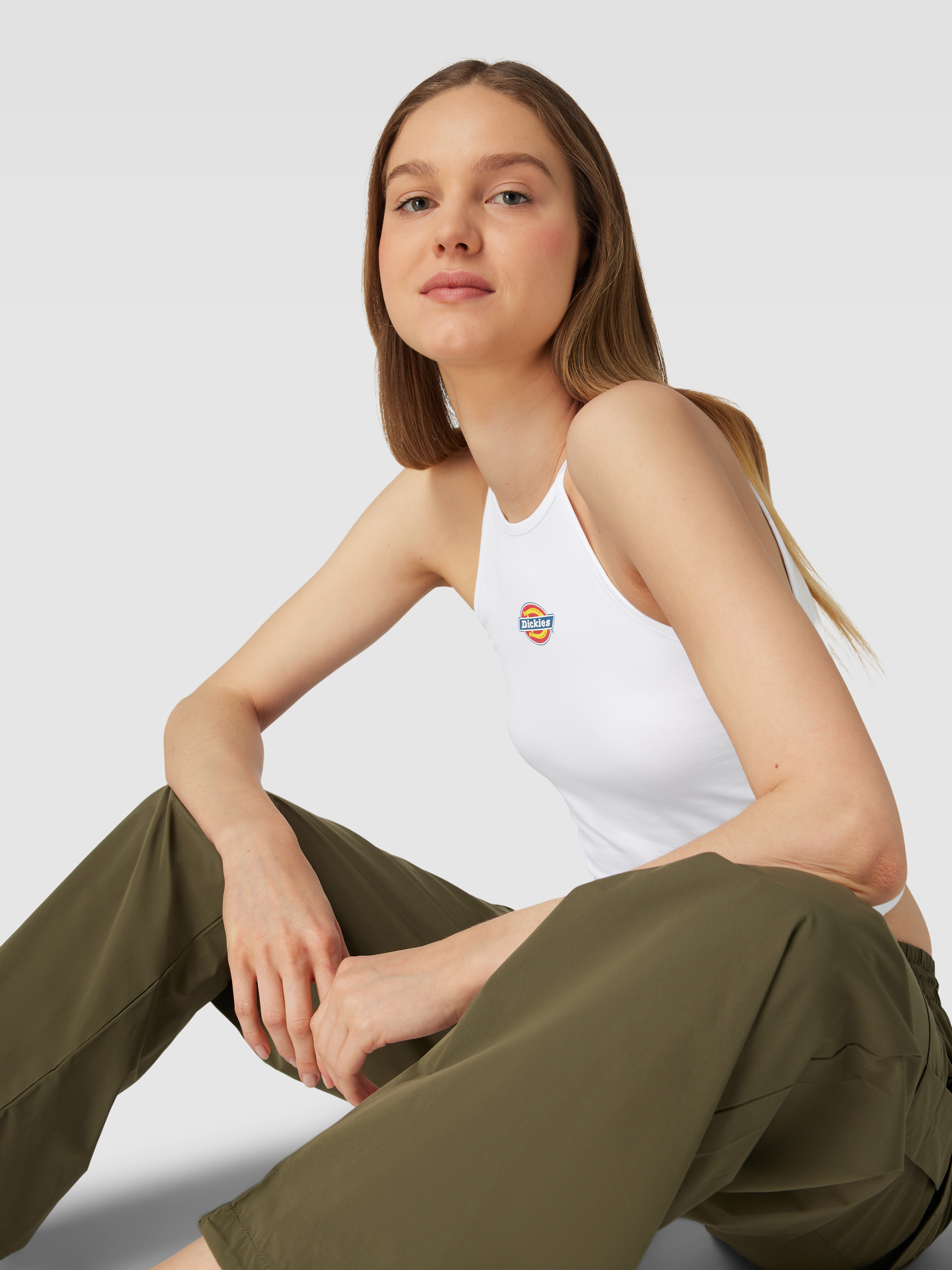 Dickies Top mit Label-Print Modell 'CHAIN VEST' (weiss) online kaufen
