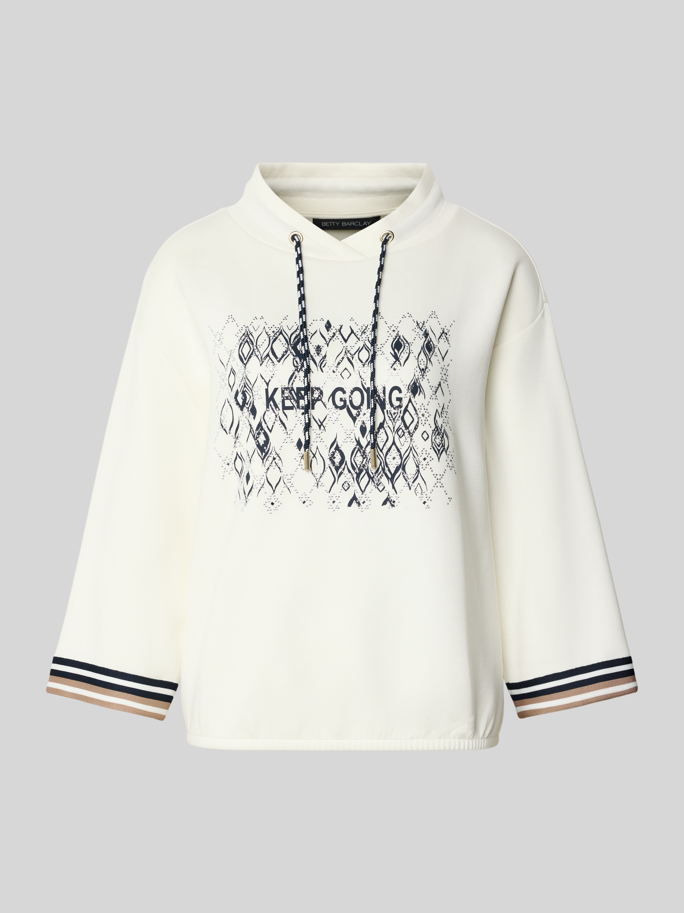 Betty Barclay Sweatshirt van viscosemix met 3/4-mouwen in offwhite ...