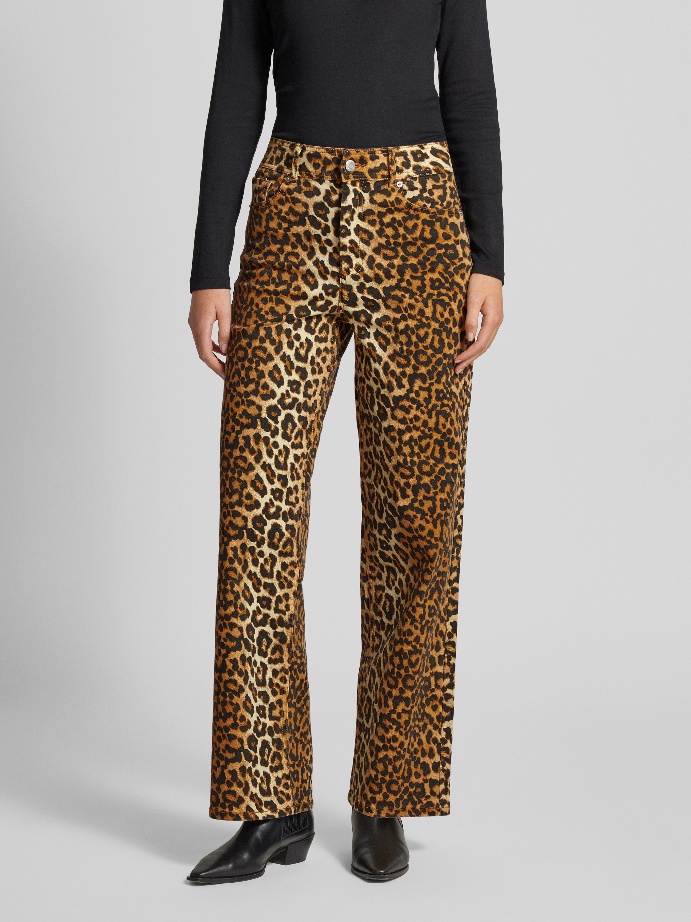 YAS Jeans met 5-pocketmodel, model 'Leonora' in lichtbruin online kopen ...