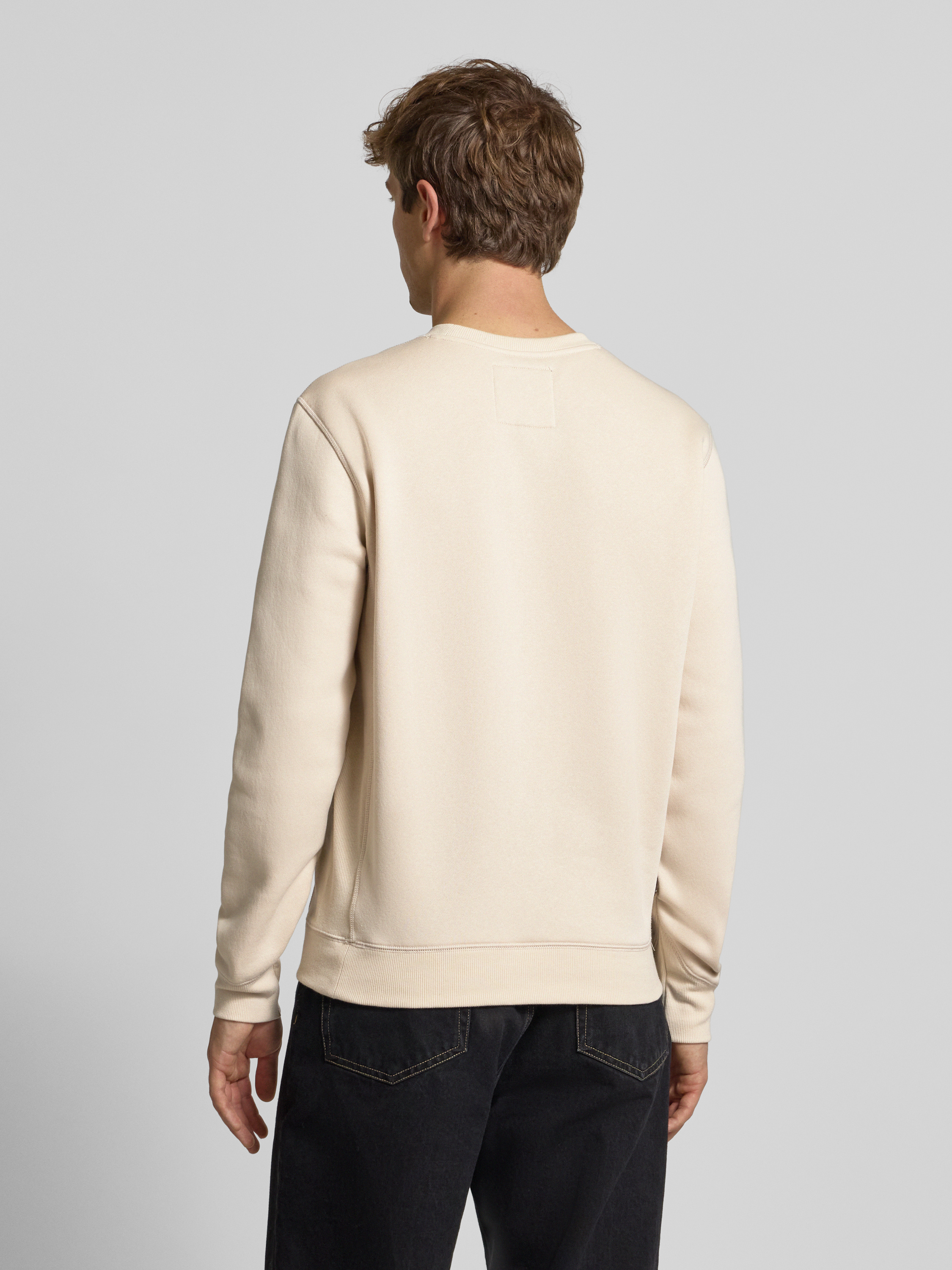 G-Star Raw Sweatshirt met labelstitching en ronde hals in offwhite ...