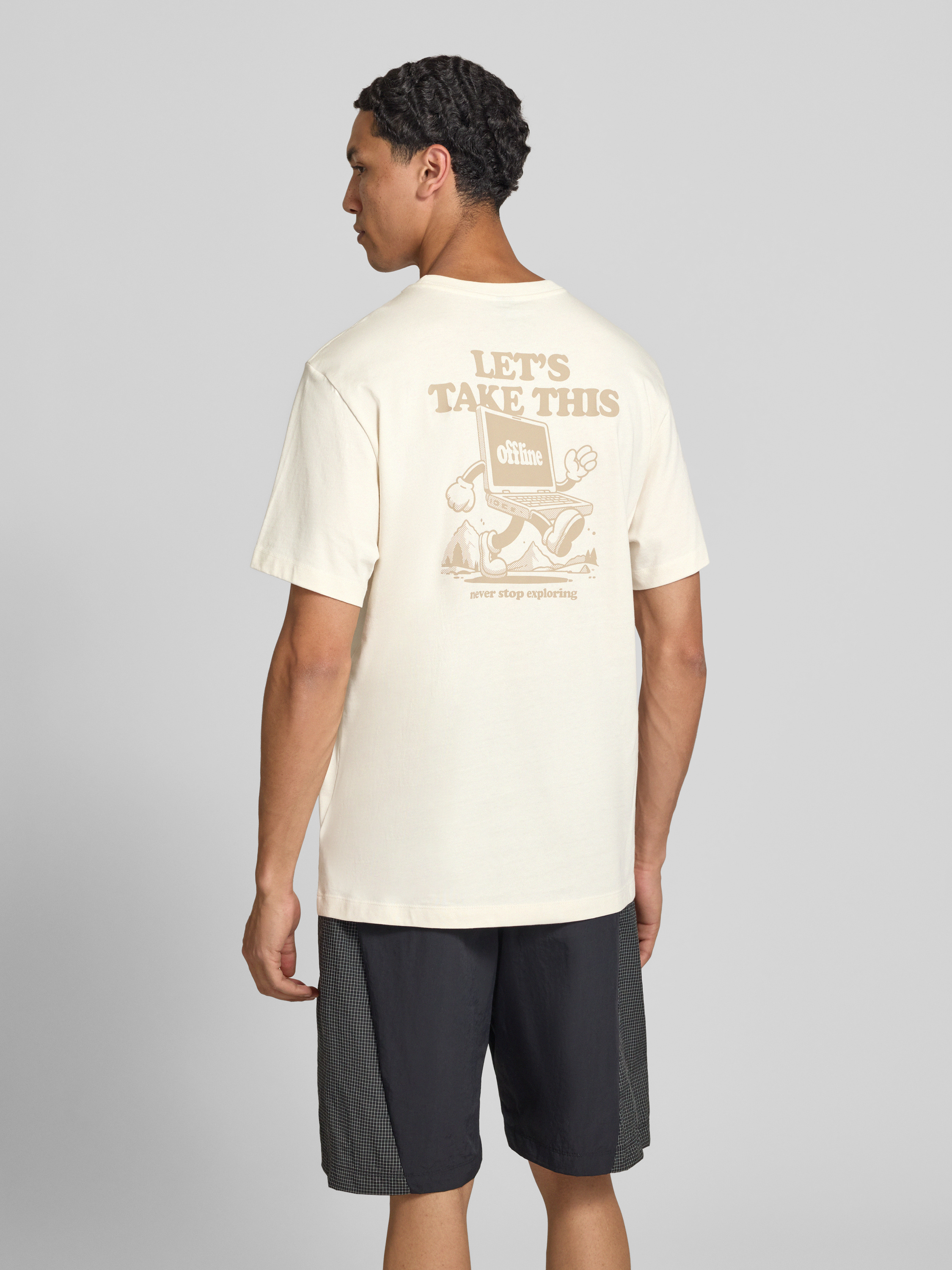 The North Face T-shirt met ronde hals in offwhite online kopen | P&C