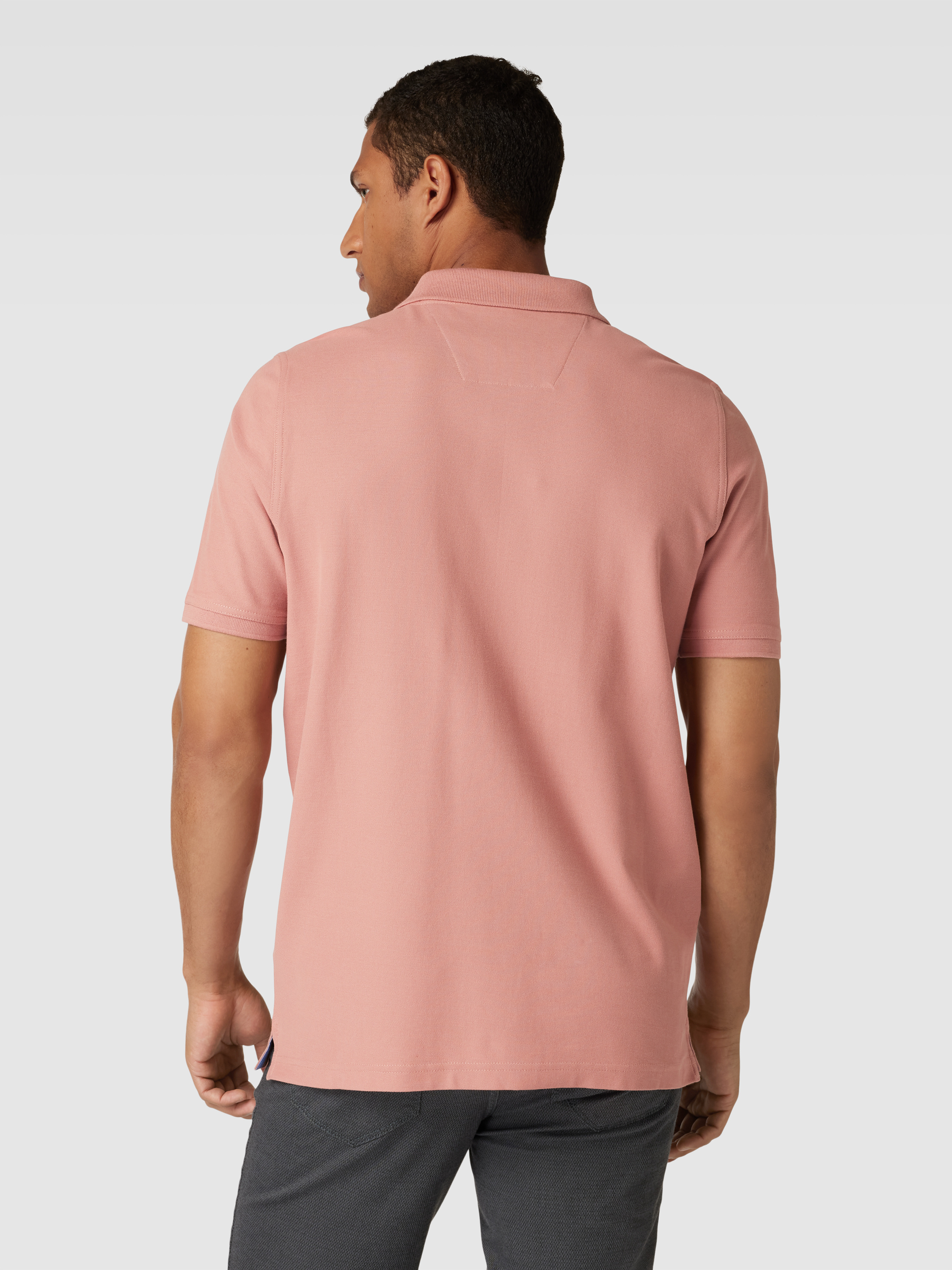Fynch-Hatton Poloshirt aus Baumwolle mit Label-Detail (rosa) online kaufen