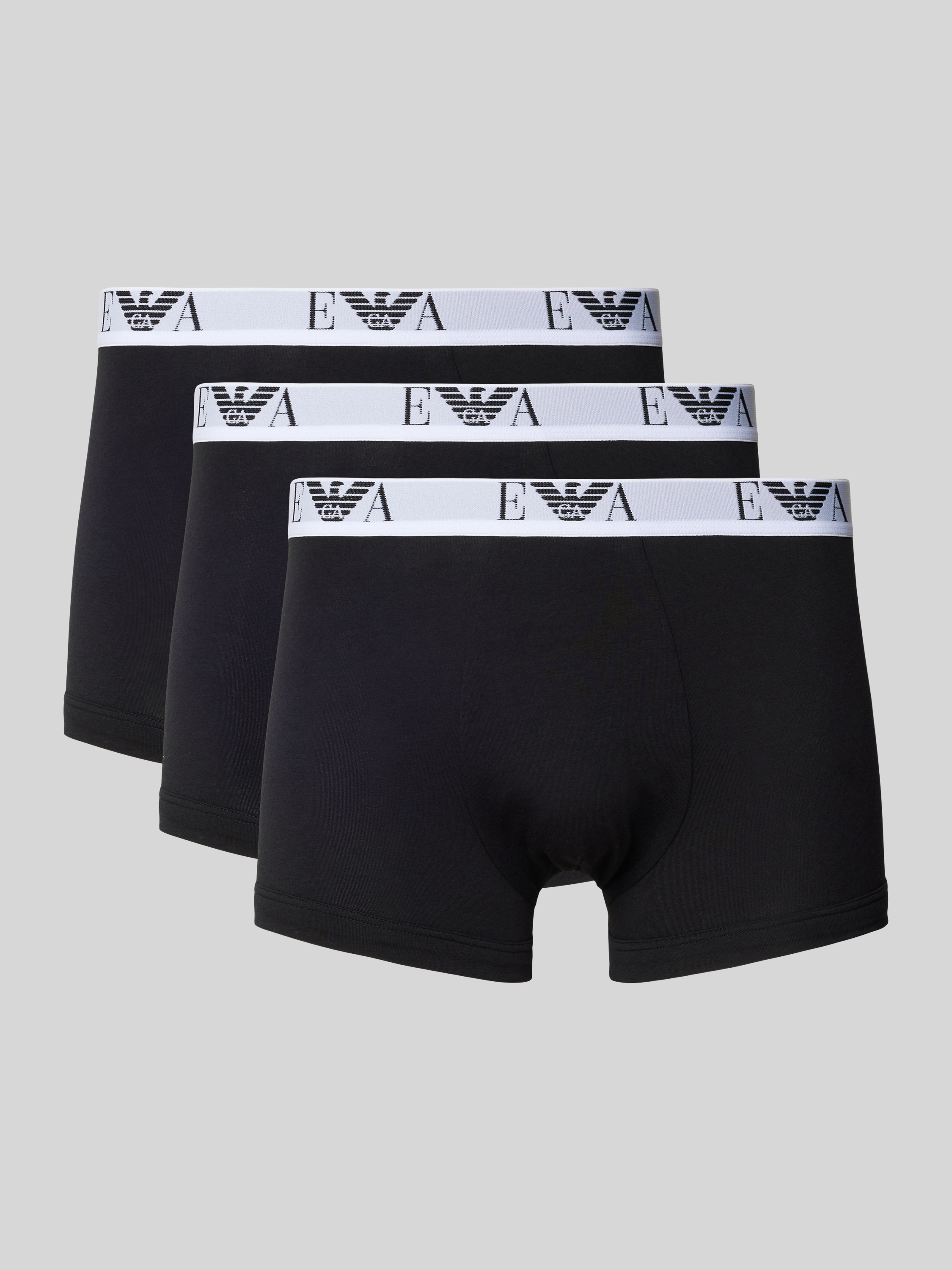 Emporio Armani Trunks im 3er-Pack mit Logo-Bund (black) online kaufen