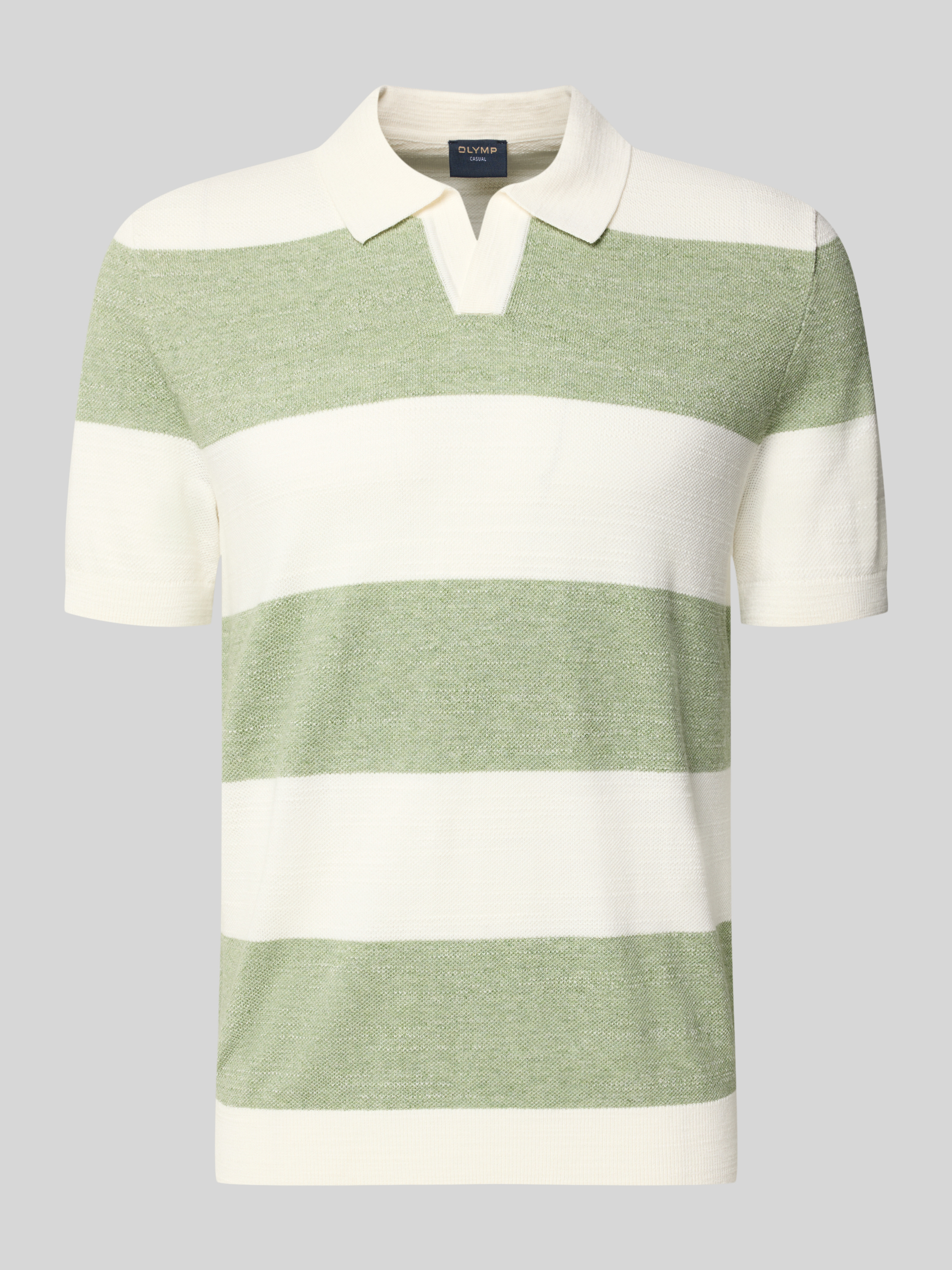 OLYMP Level Five Slim fit poloshirt van katoenmix in gebreide look in ...