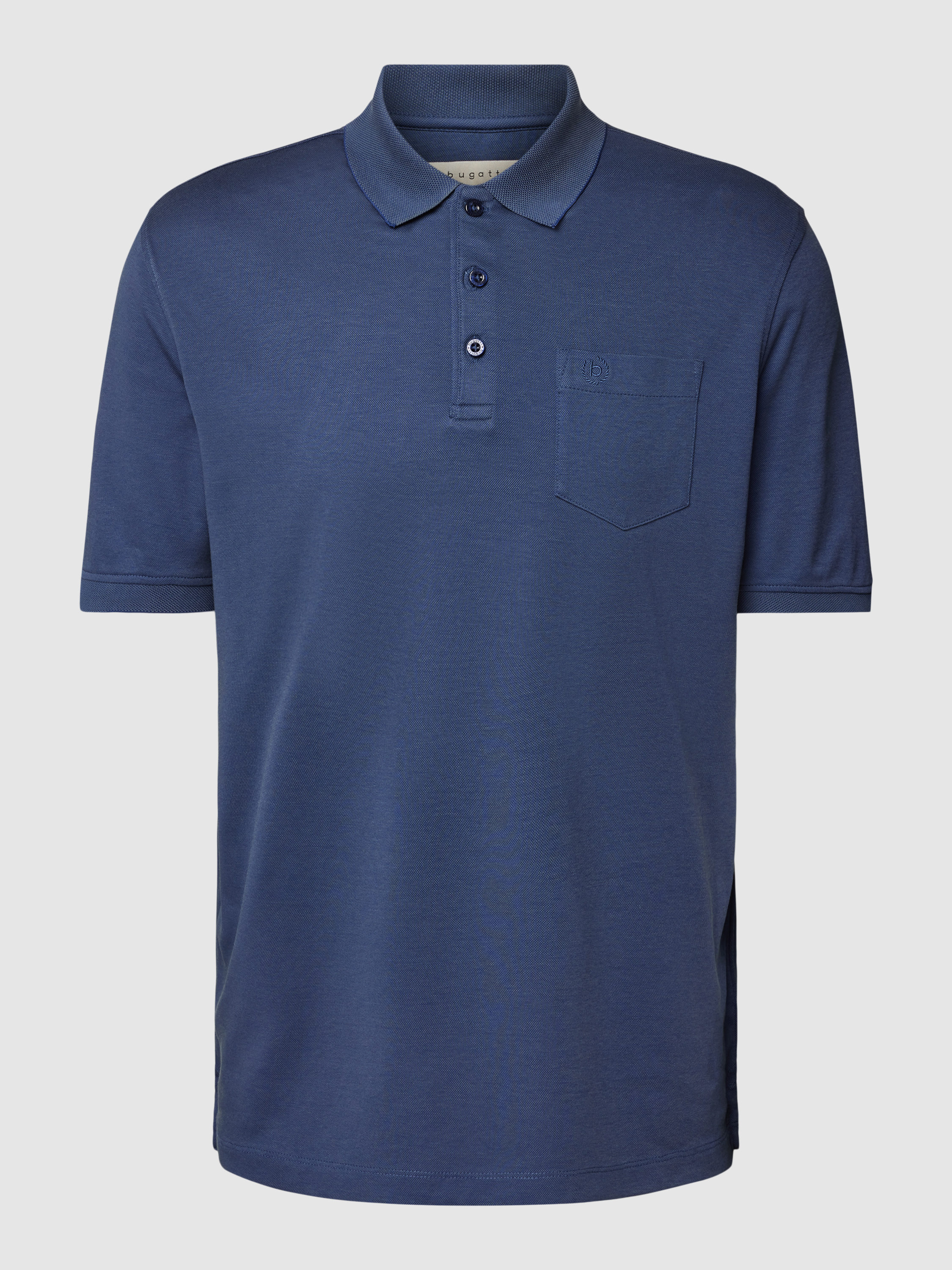 bugatti Poloshirt met polokraag in jeansblauw online kopen | P&C