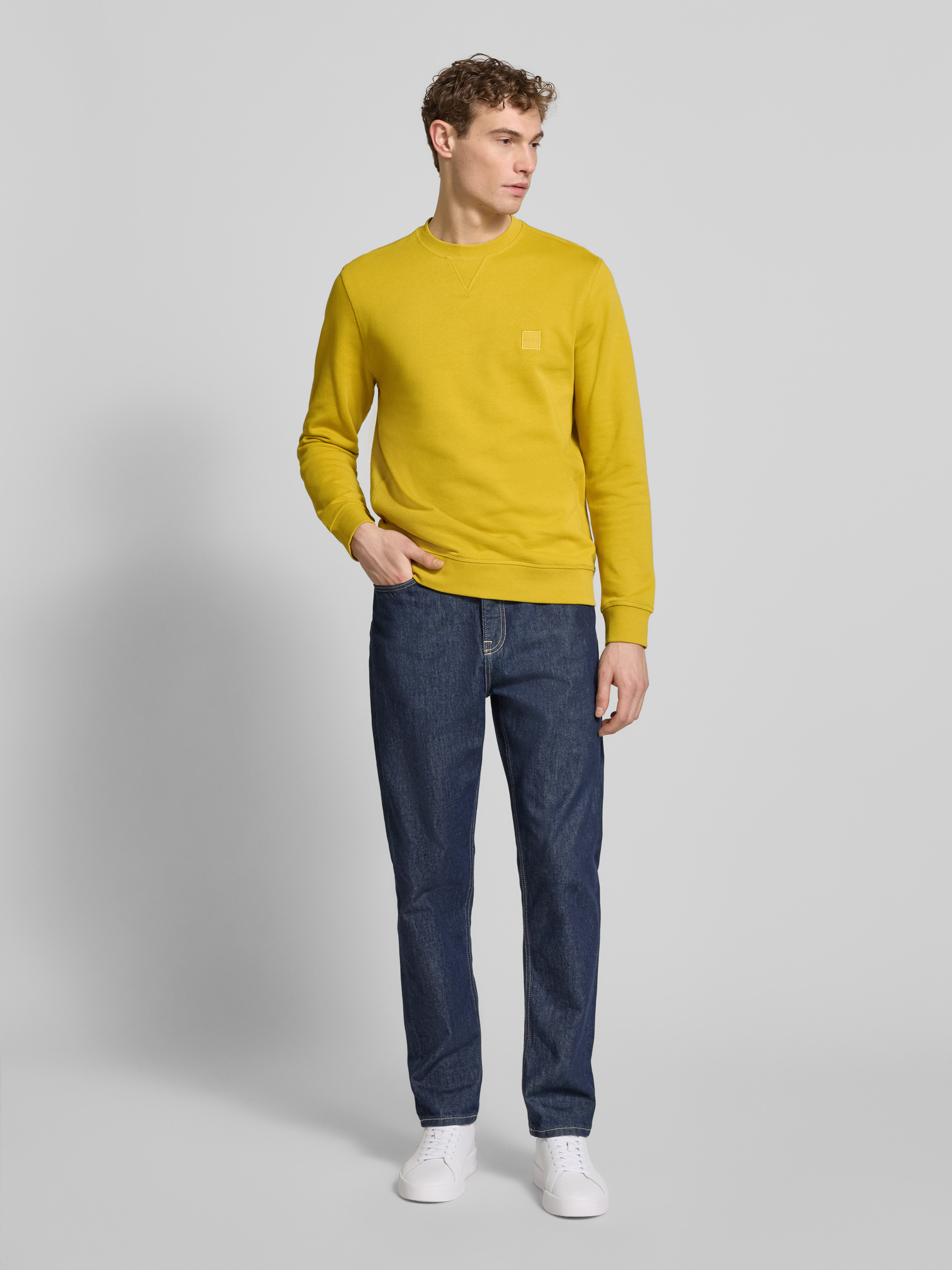 BOSS Orange Relaxed Fit Sweatshirt aus reiner Baumwolle Modell 'WESTART ...