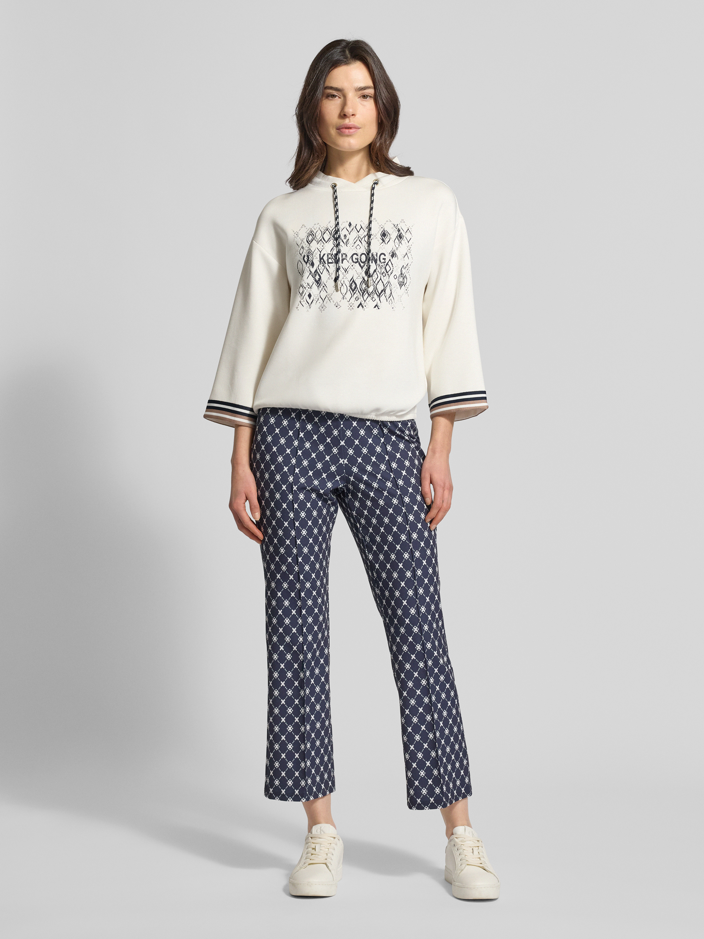 Betty Barclay Sweatshirt van viscosemix met 3/4-mouwen in offwhite ...
