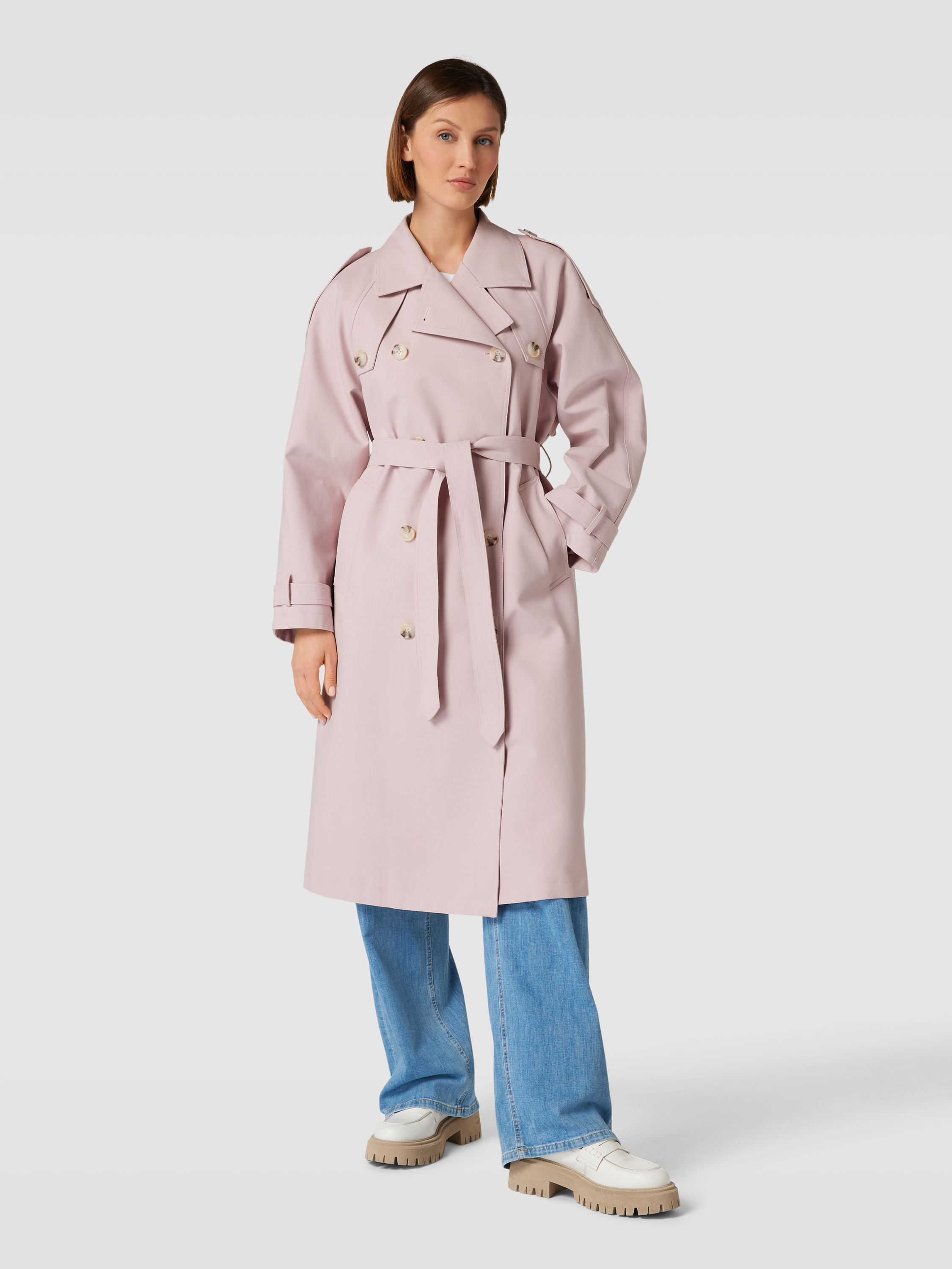 Meotine Mantel mit seitlichen Eingrifftaschen Modell 'BOBBY' (rosa ...