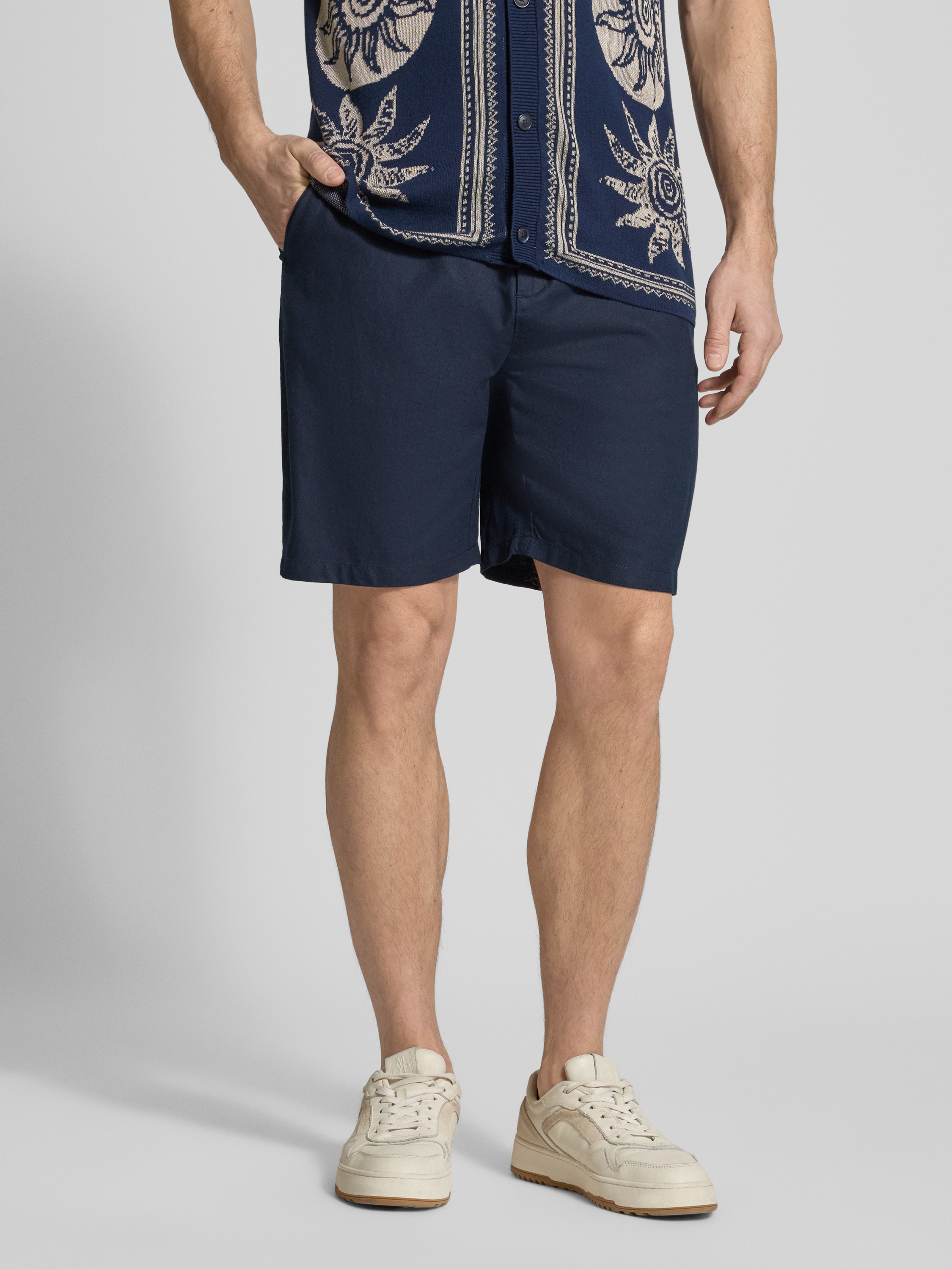 Scotch & Soda Korte broek van Mix van katoen en linnen Model 'FAVE' in ...